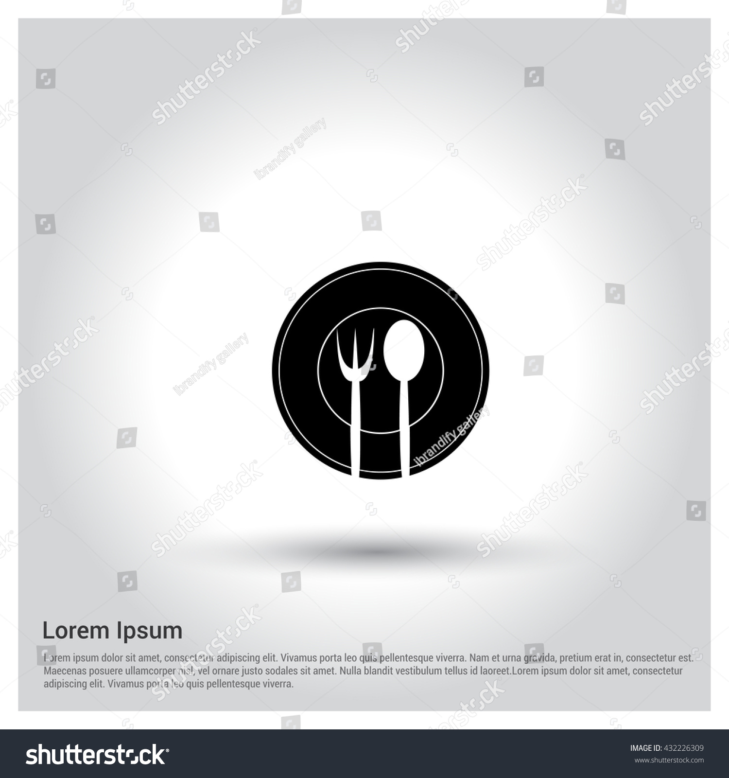 Lunch Time Icon Stock Vector (Royalty Free) 432226309 | Shutterstock