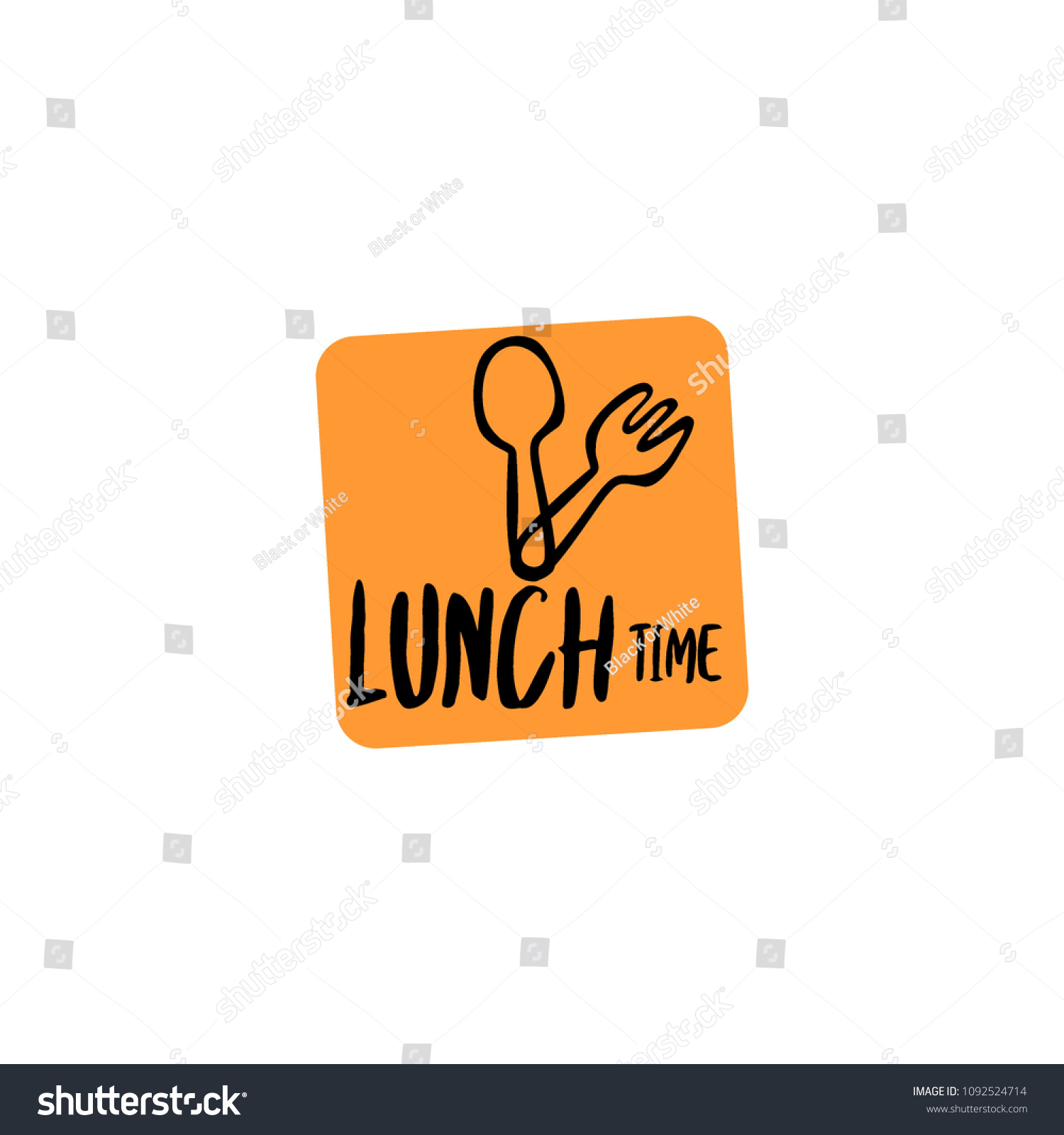 Lunch Time Logo Stock Vector (Royalty Free) 1092524714 | Shutterstock