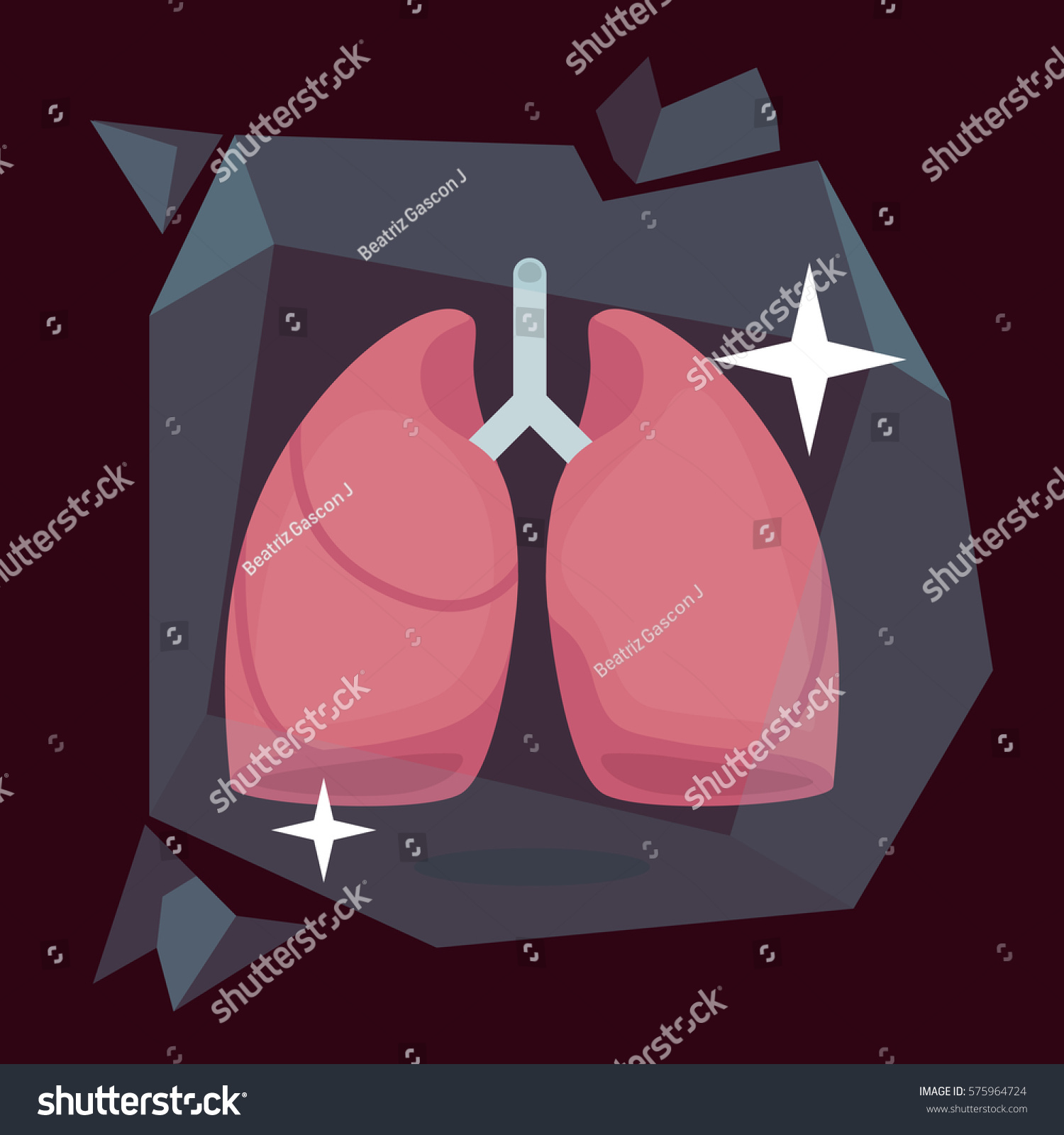 Lung Disease Vector Illustration Stock Vector (Royalty Free) 575964724 ...