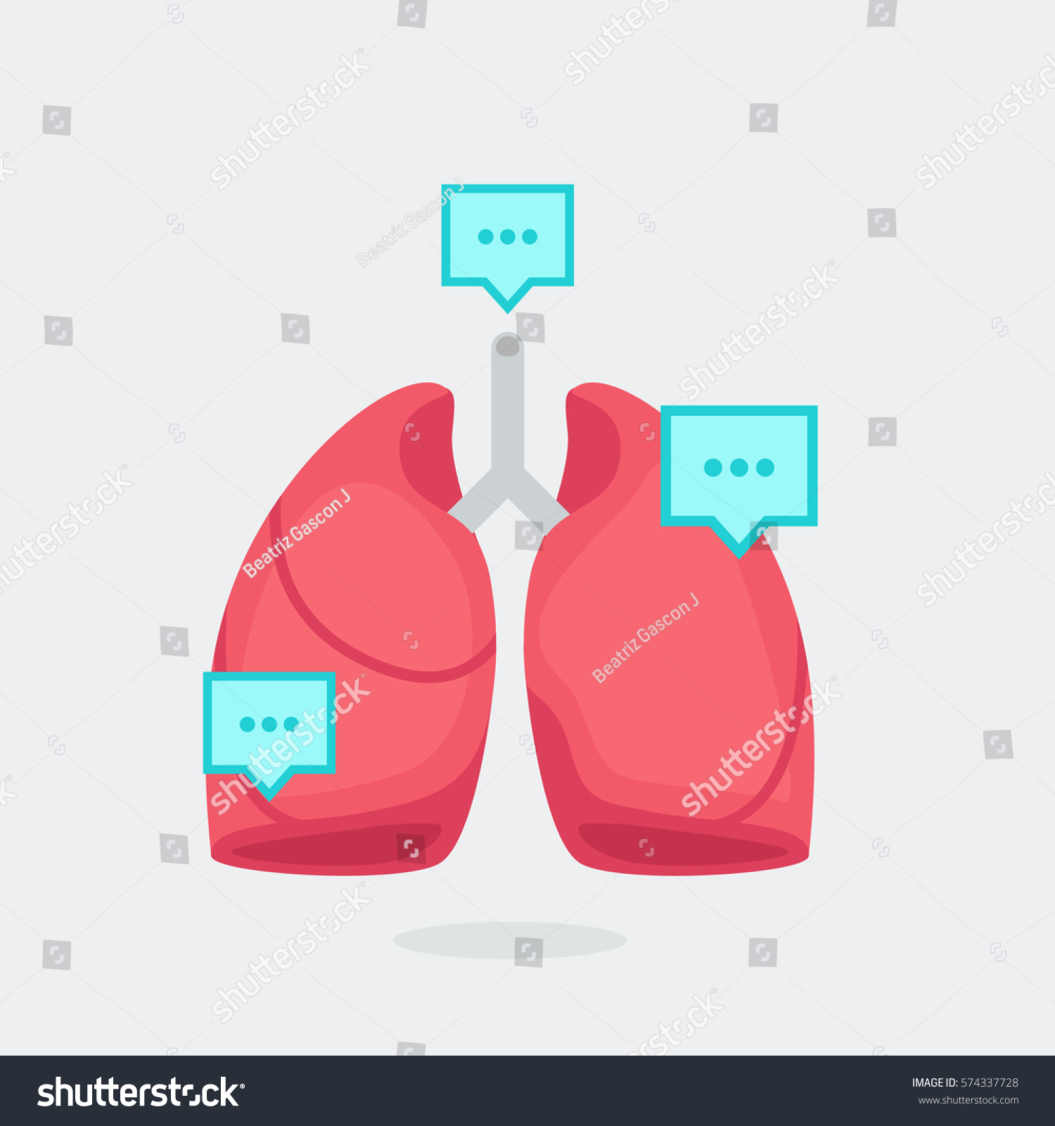 Lungs Infographic Vector Illustration Stock Vector (Royalty Free ...