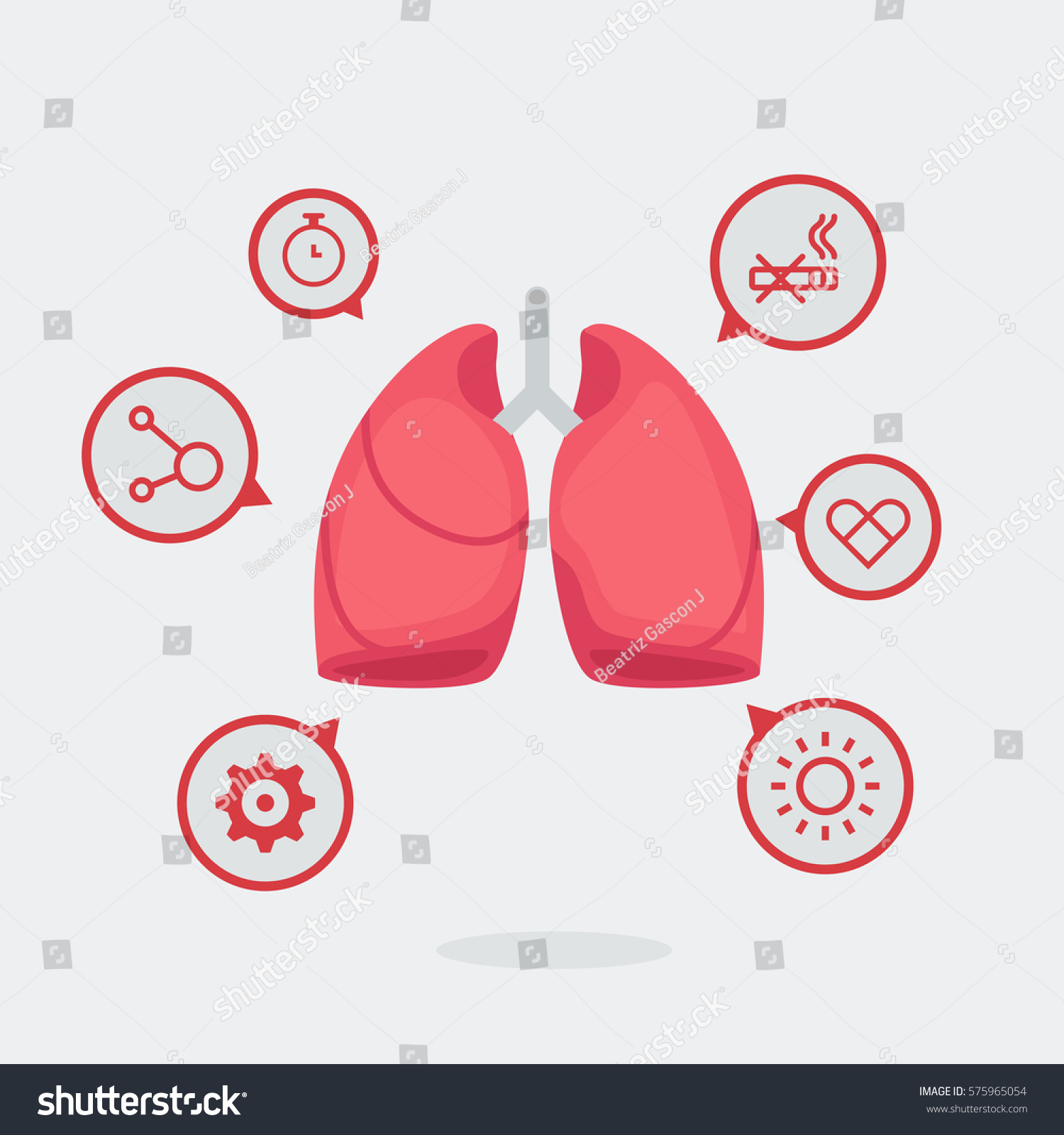 Lungs Infographic Vector Illustration Stock Vector (Royalty Free ...