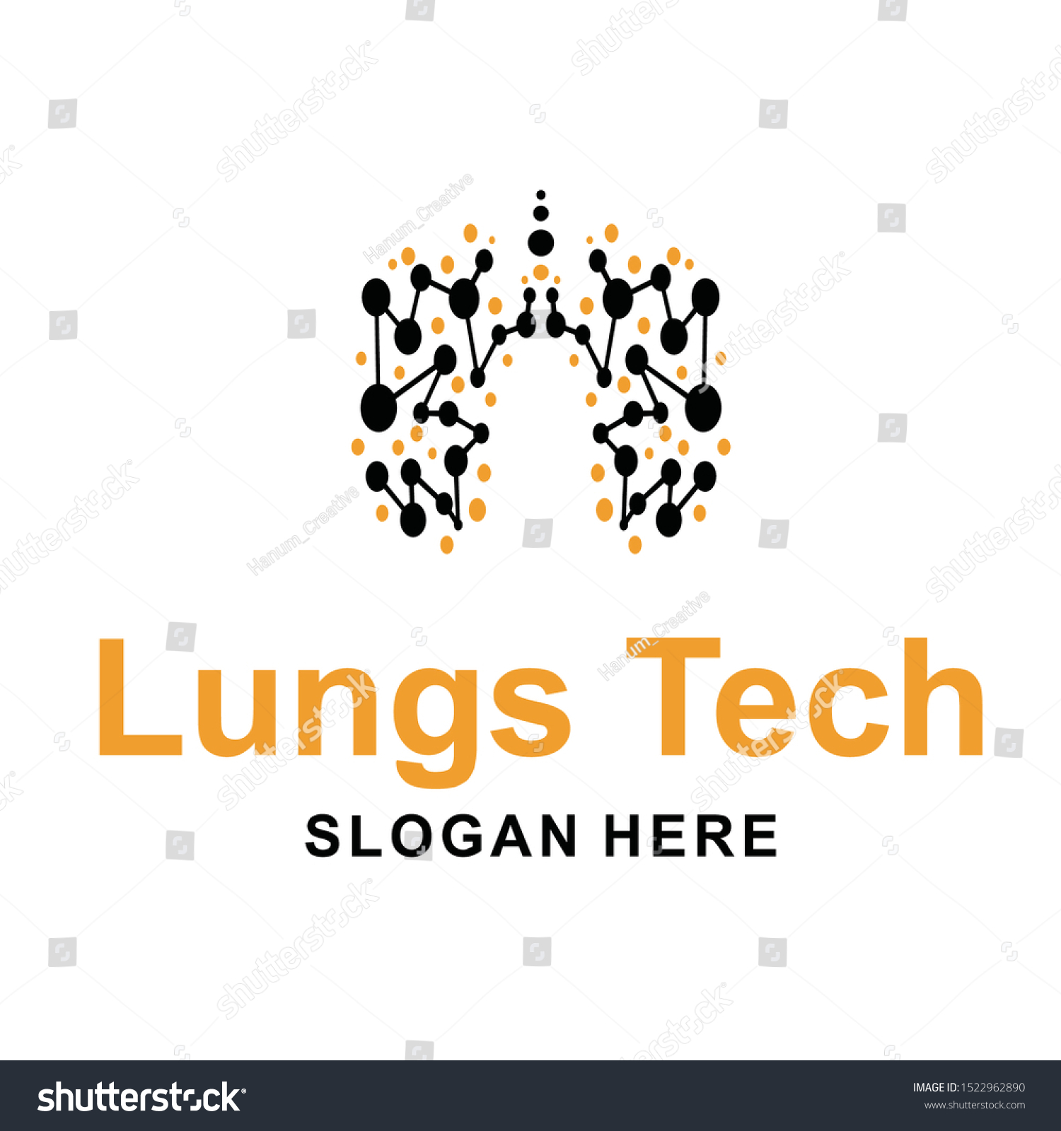 Lungs Tech Lungs Logo Modern Tech Stock Vector (Royalty Free) 1522962890