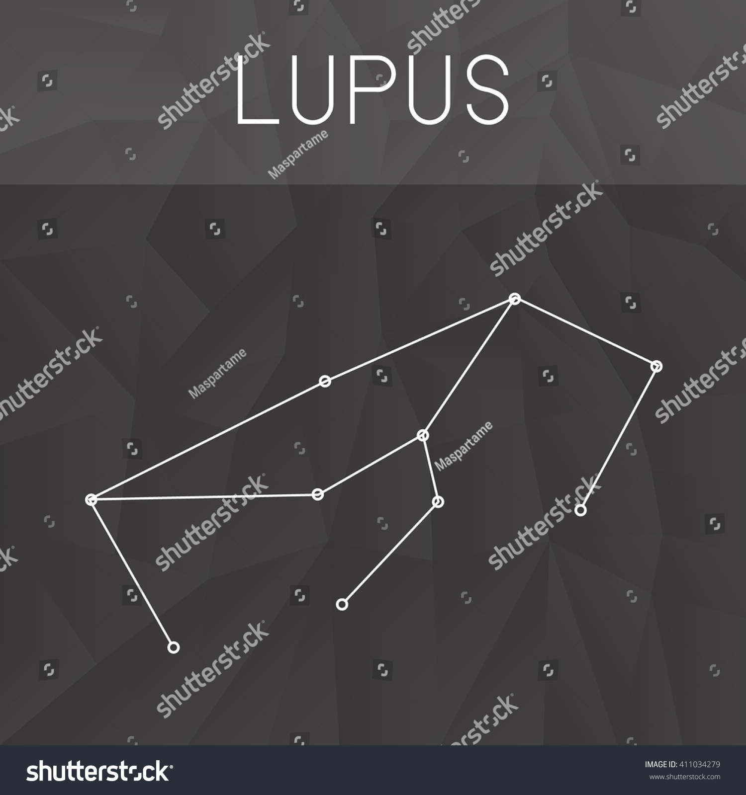 Lupus Constellation Stock Vector (Royalty Free) 411034279
