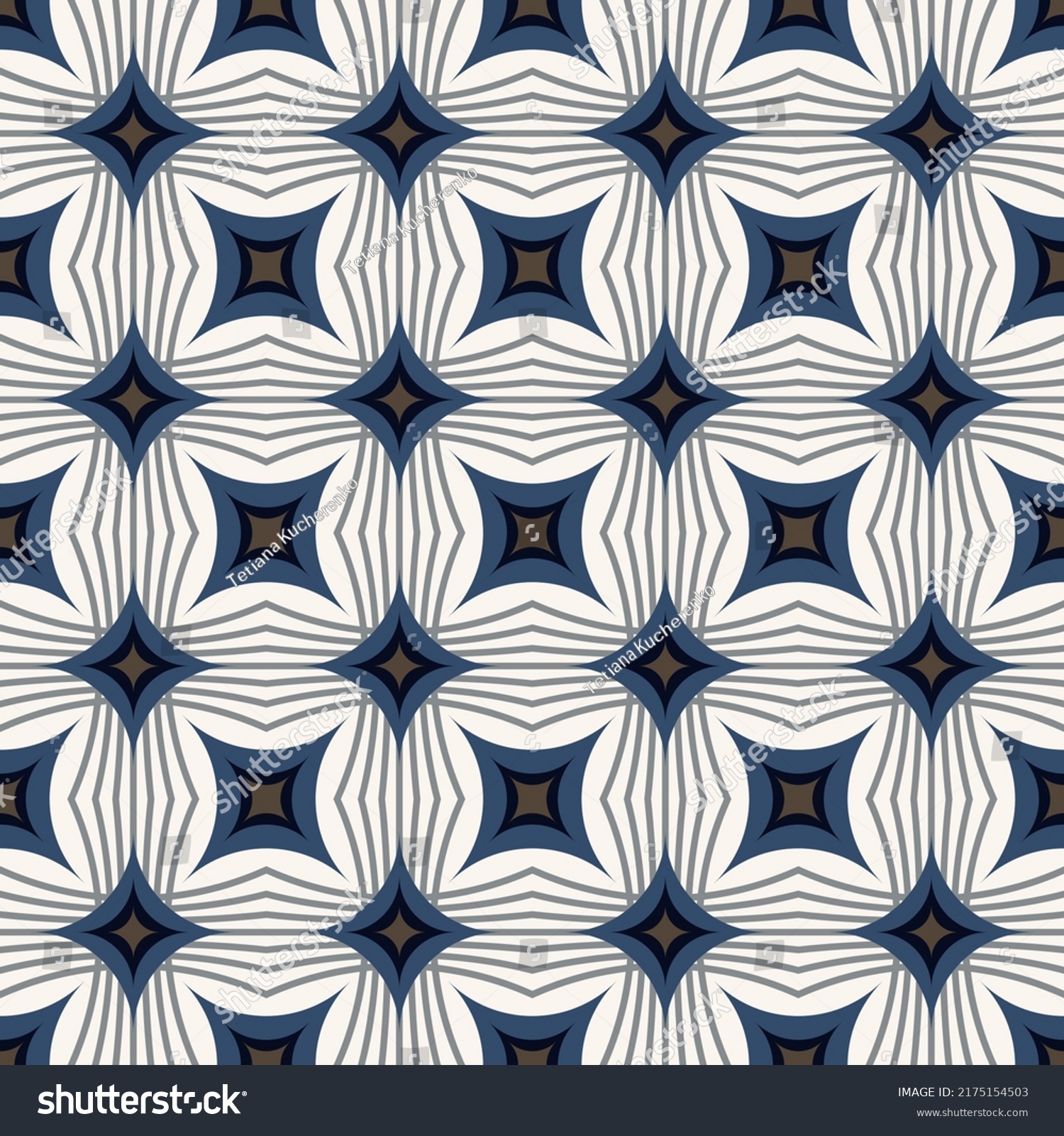 Luxurious Checkered Seamless Pattern Overlapping Art Stock Vector ...