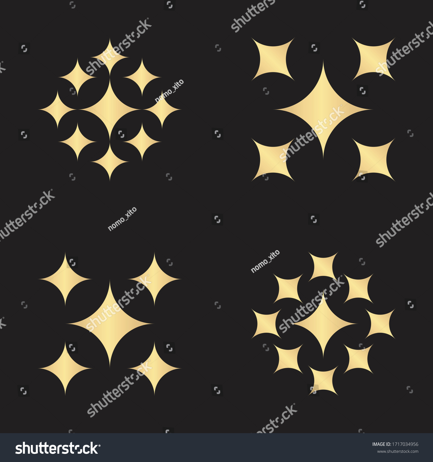 Luxurious Gold Abstract Geometric Light Spark Stock Vector (Royalty ...