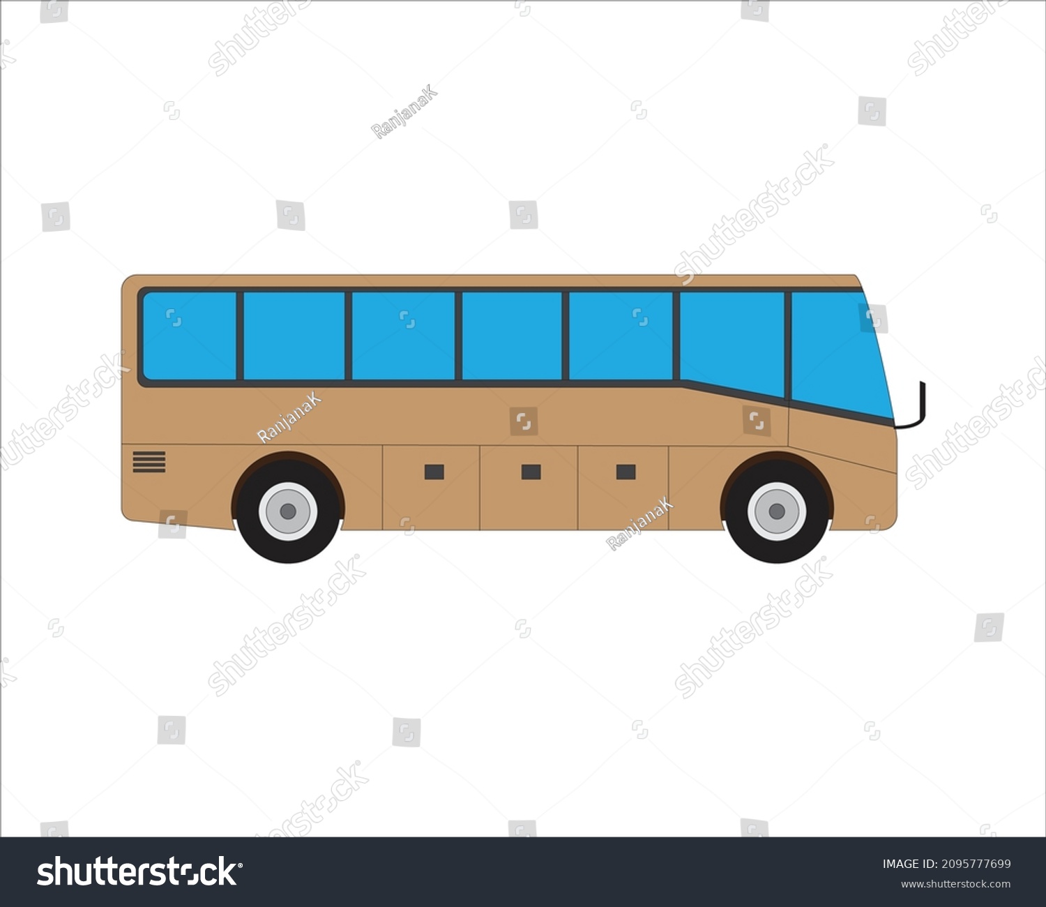 Luxury Bus Logo Icon Element Stock Vector (Royalty Free) 2095777699
