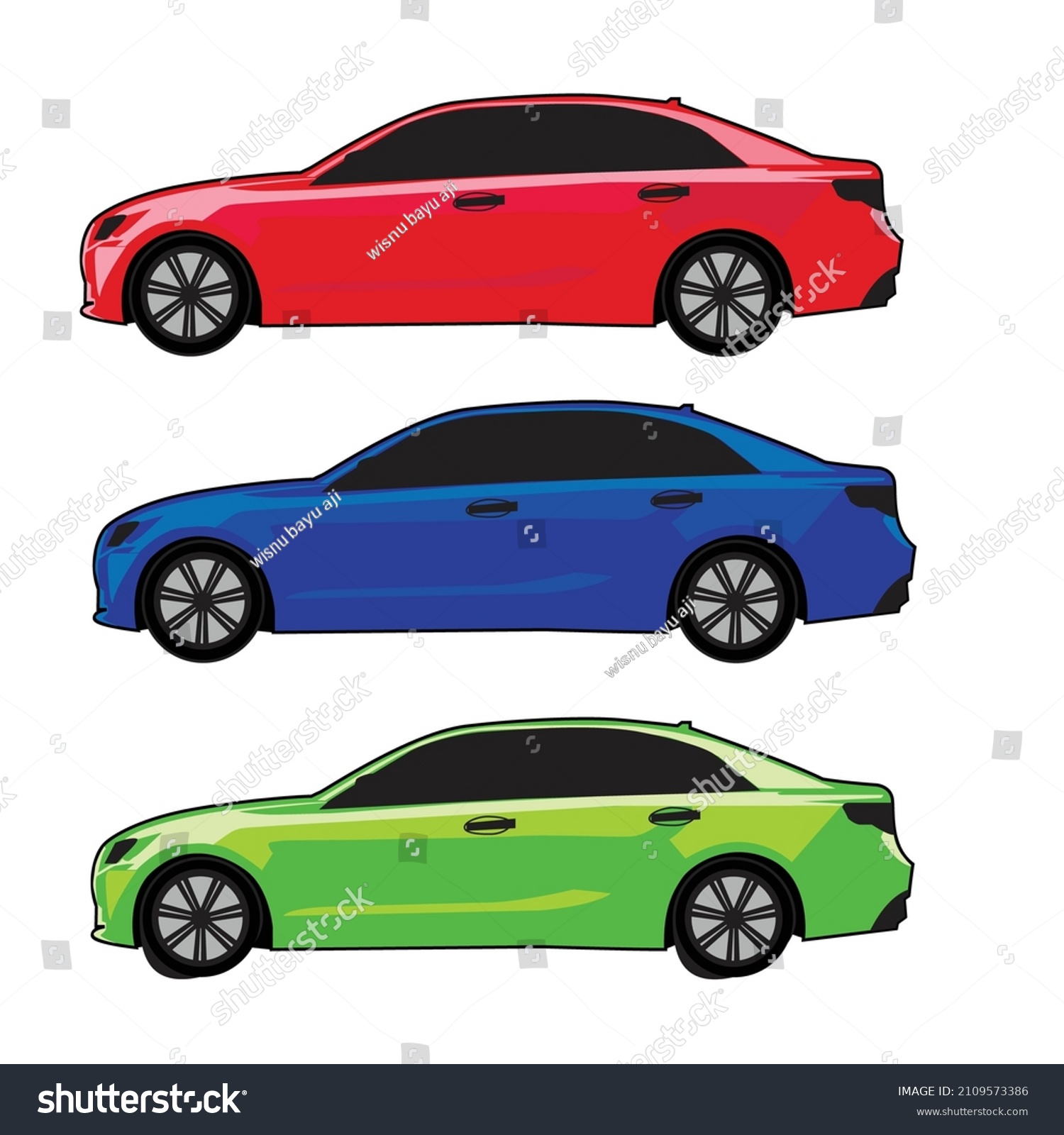 Luxury Car Side View Illustration Vector Stock Vector (Royalty Free ...