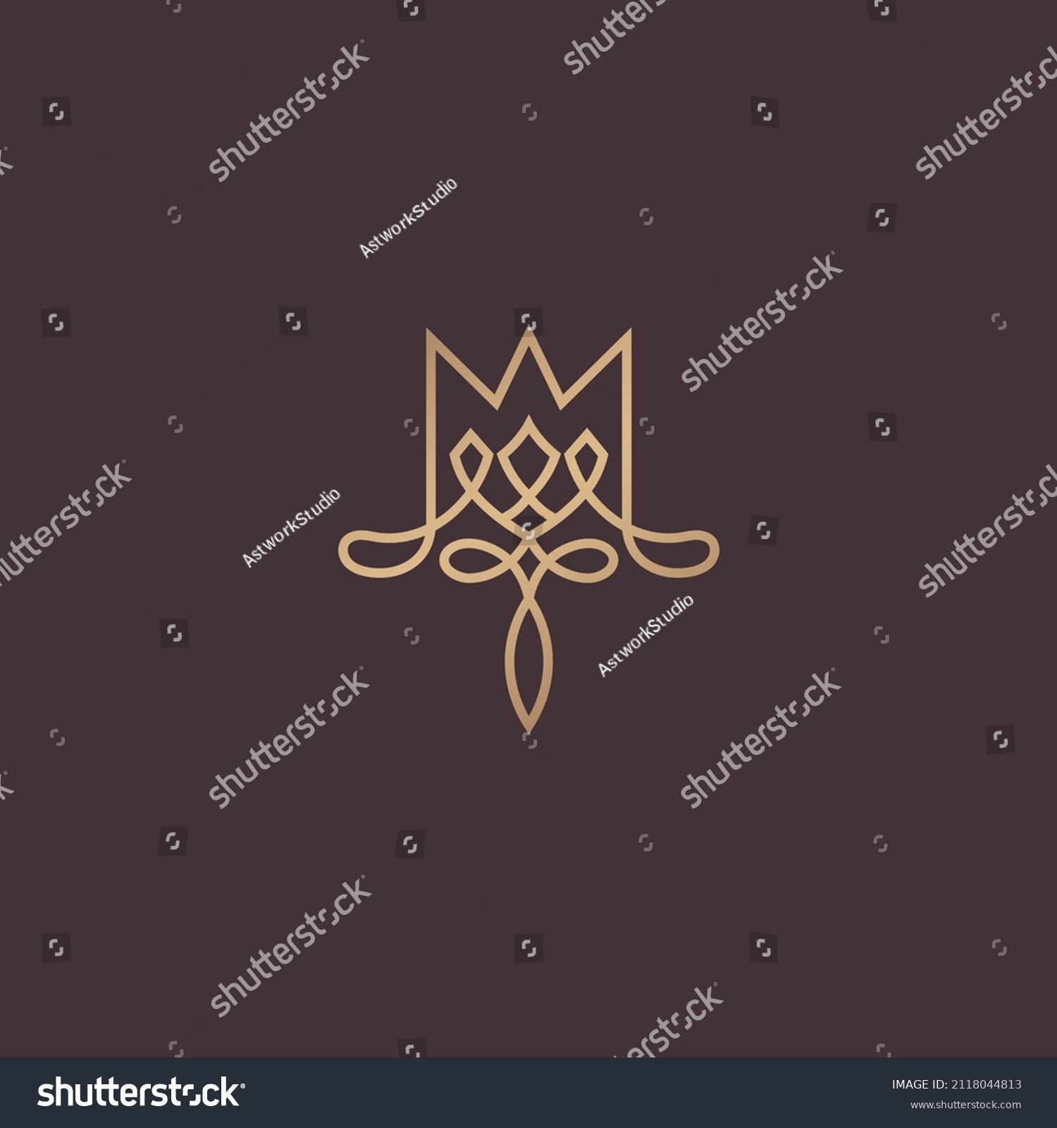 Luxury Crown Decorative Infinity Vector Logo Stock Vector (Royalty Free ...