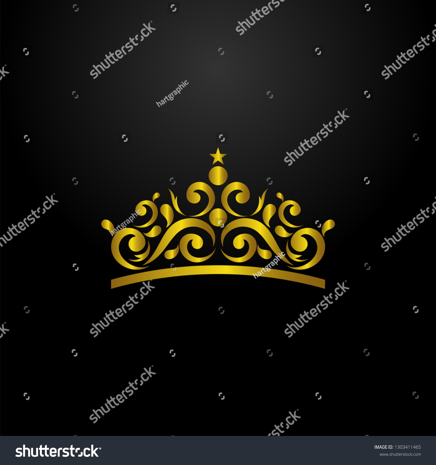 Luxury Crown Logo Stock Vector (Royalty Free) 1303411465