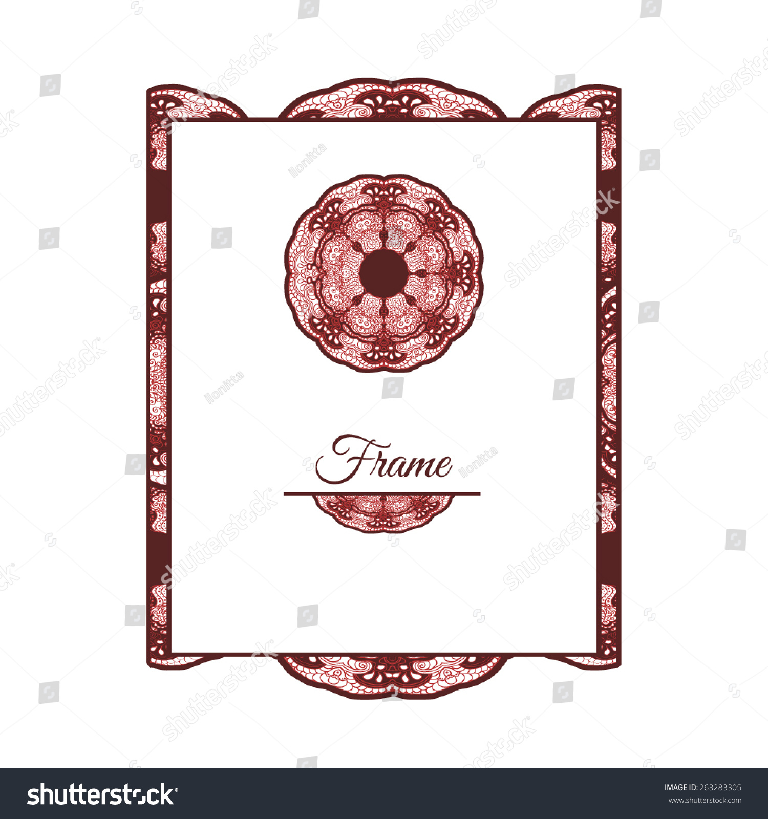 Luxury Frame Template Isolated Vector Illustration Stock Vector ...