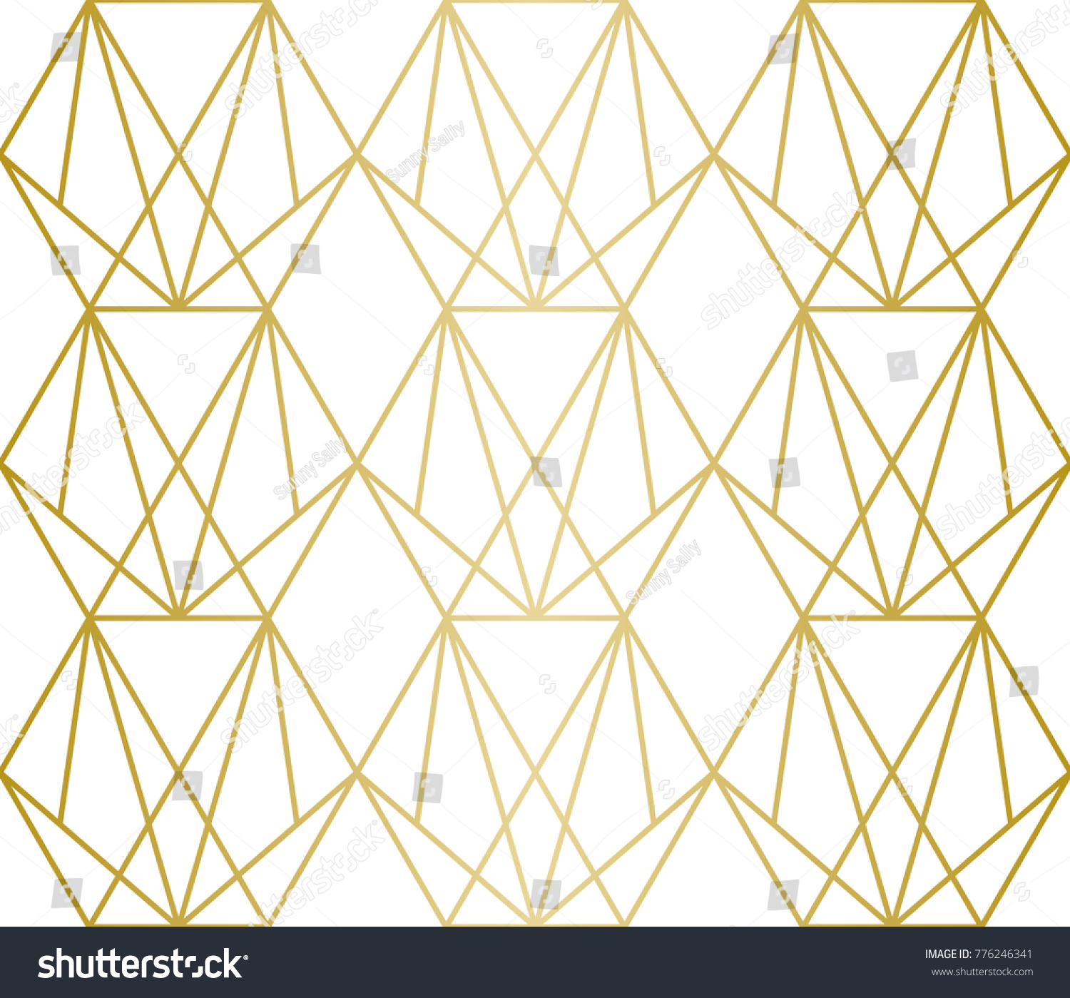 Luxury Geometric Pattern Seamless Vector Lines Stock Vector (Royalty ...