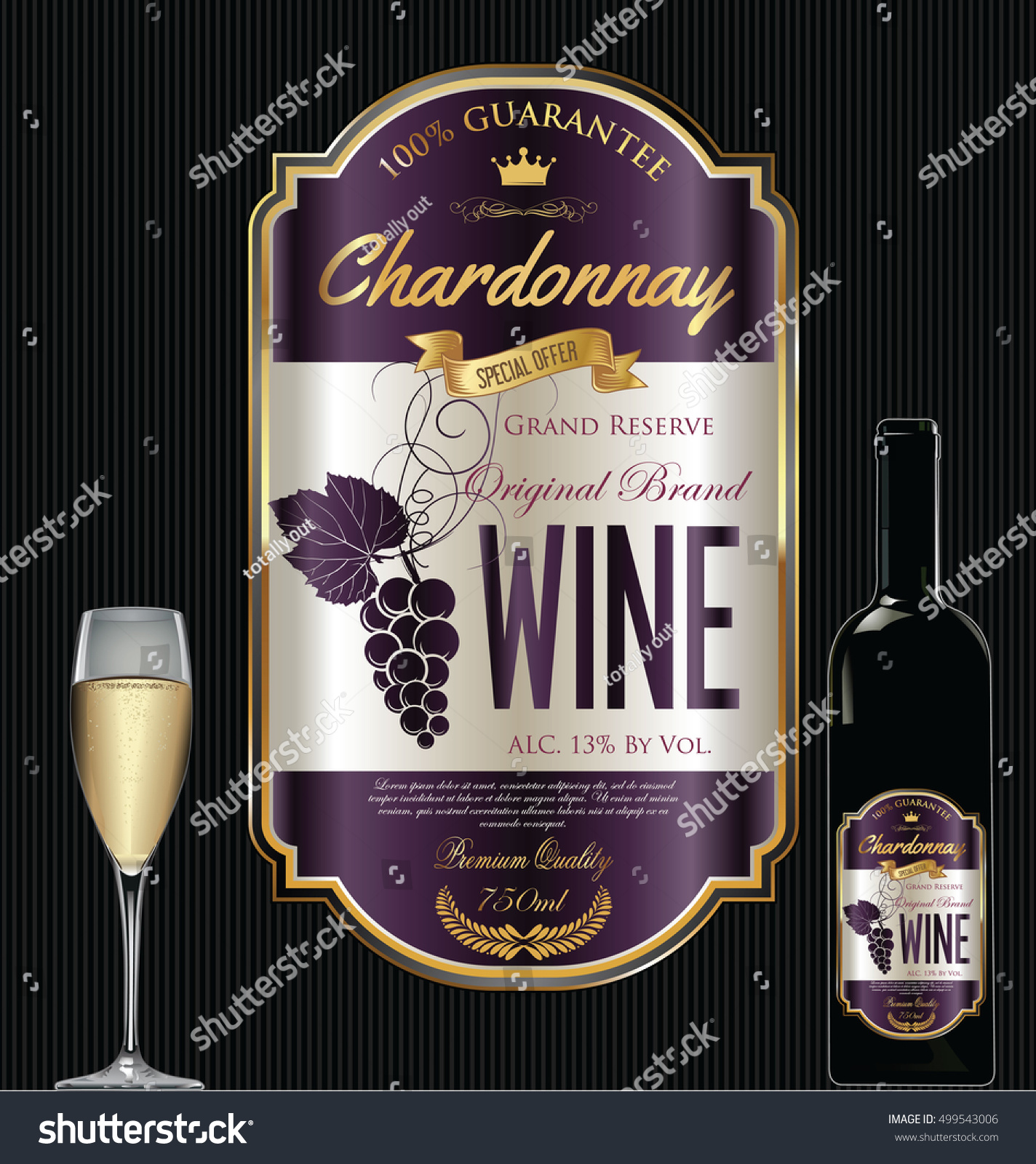 Luxury Golden Wine Label Stock Vector (Royalty Free) 499543006 ... Luxury Golden Wine Label Stock Vector (Royalty Free) 499543006 ...