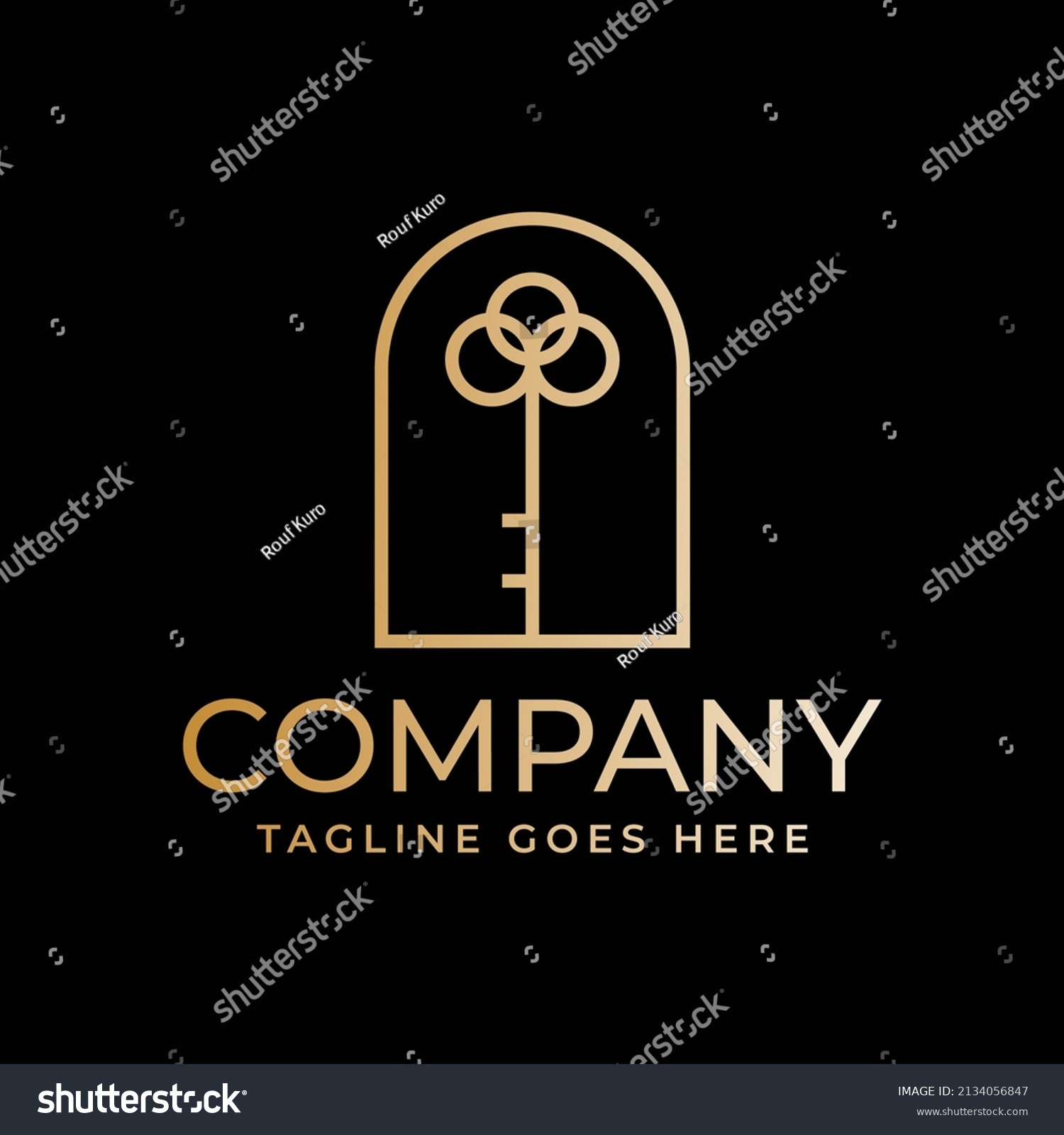 Luxury Key Vector Logo Design Stock Vector (Royalty Free) 2134056847 ...