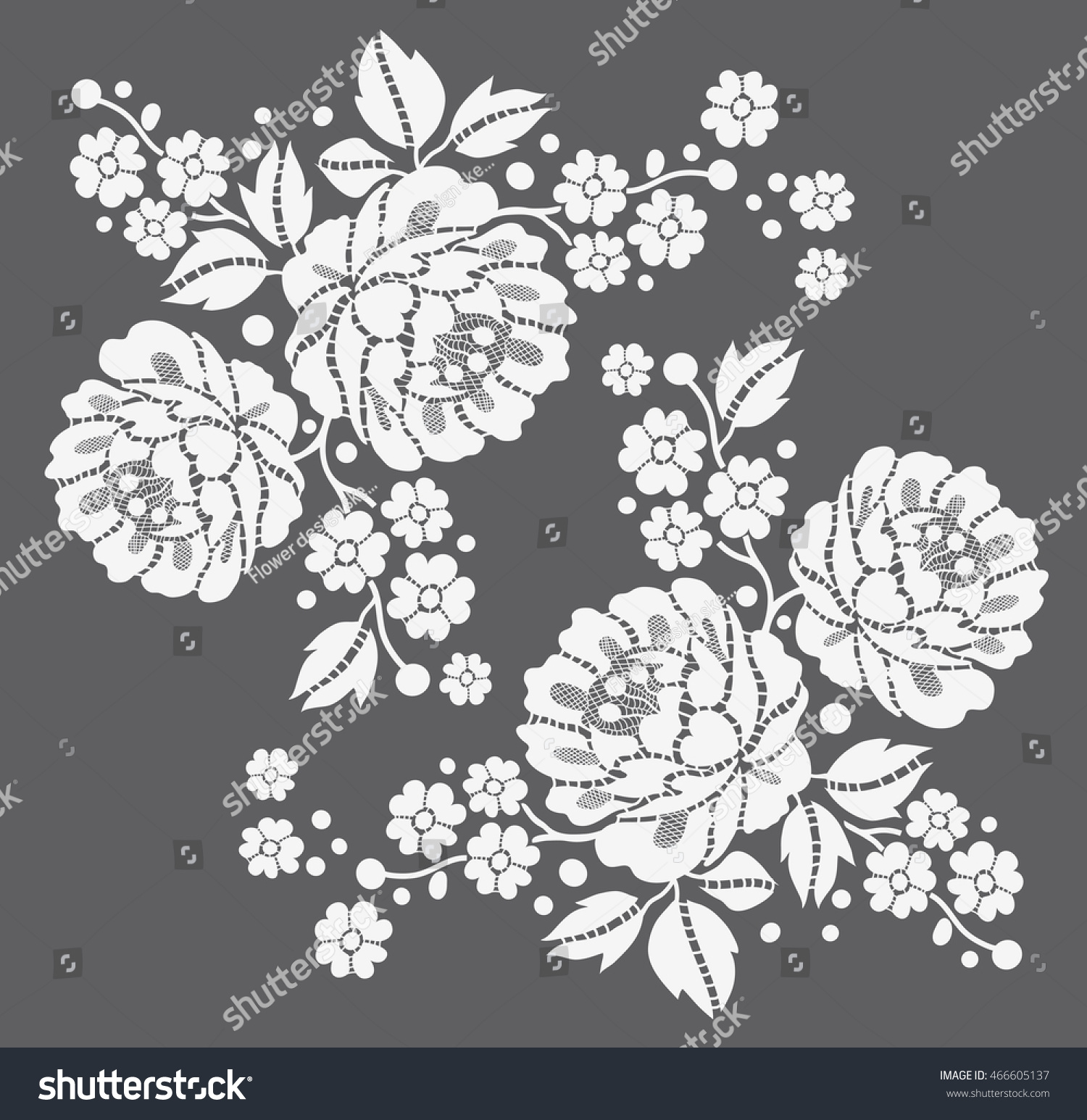 Luxury Lace Pattern Design Sketch Stock Vector (Royalty Free) 466605137