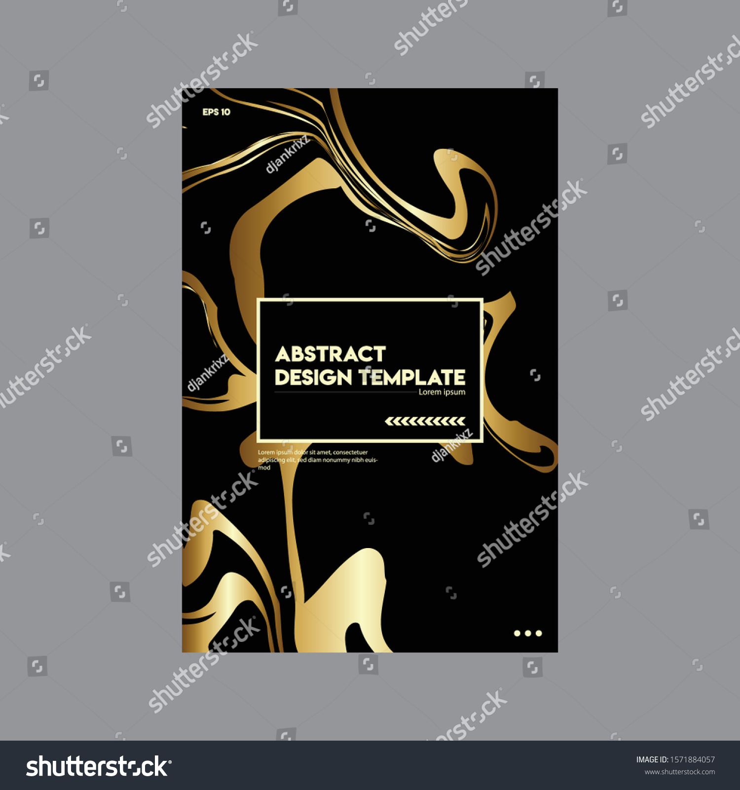 Luxury Poster Template Marble Liquid Background: vector de stock (libre ...