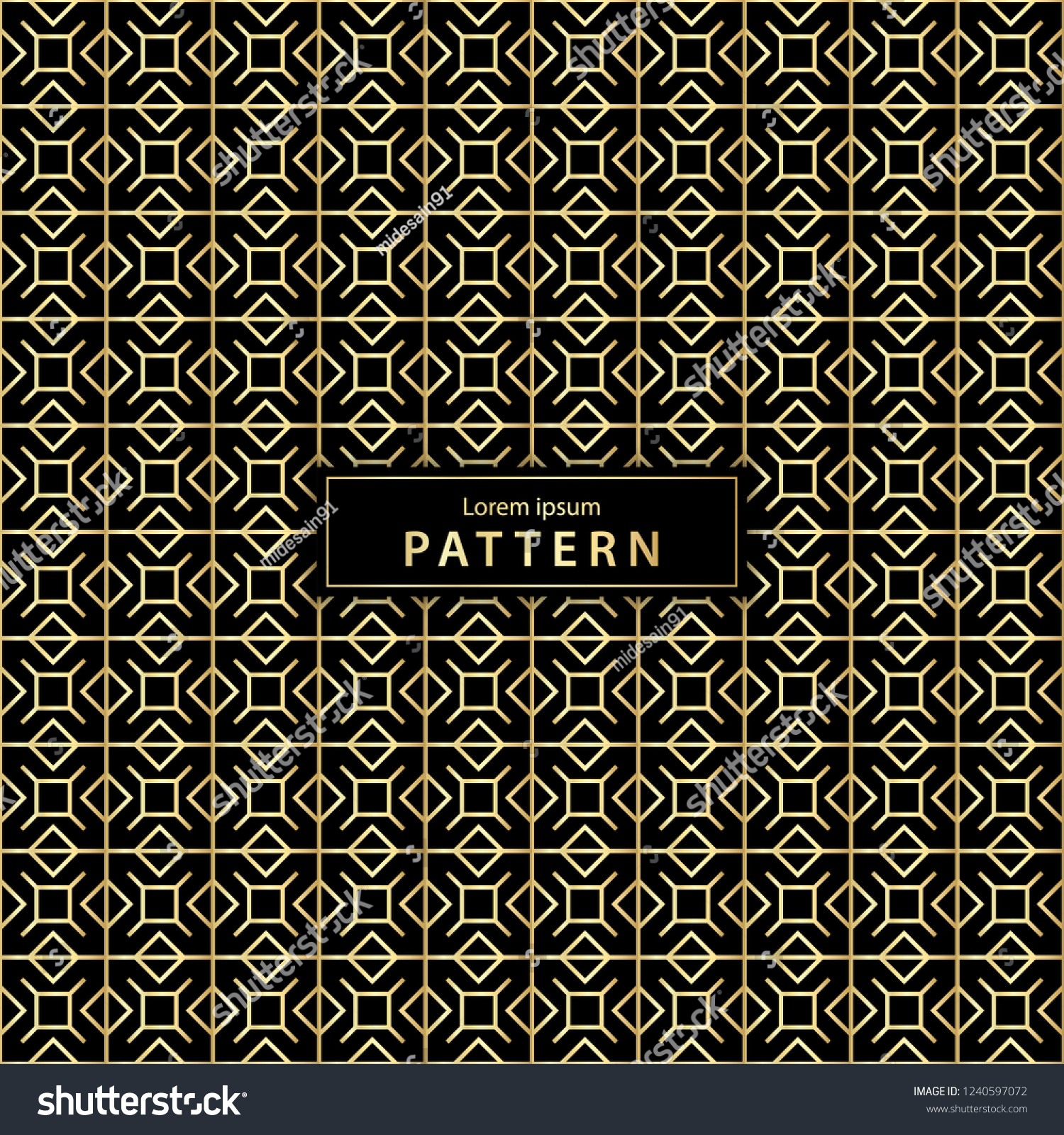 Luxury Seamless Geometric Pattern Stock Vector (Royalty Free ...