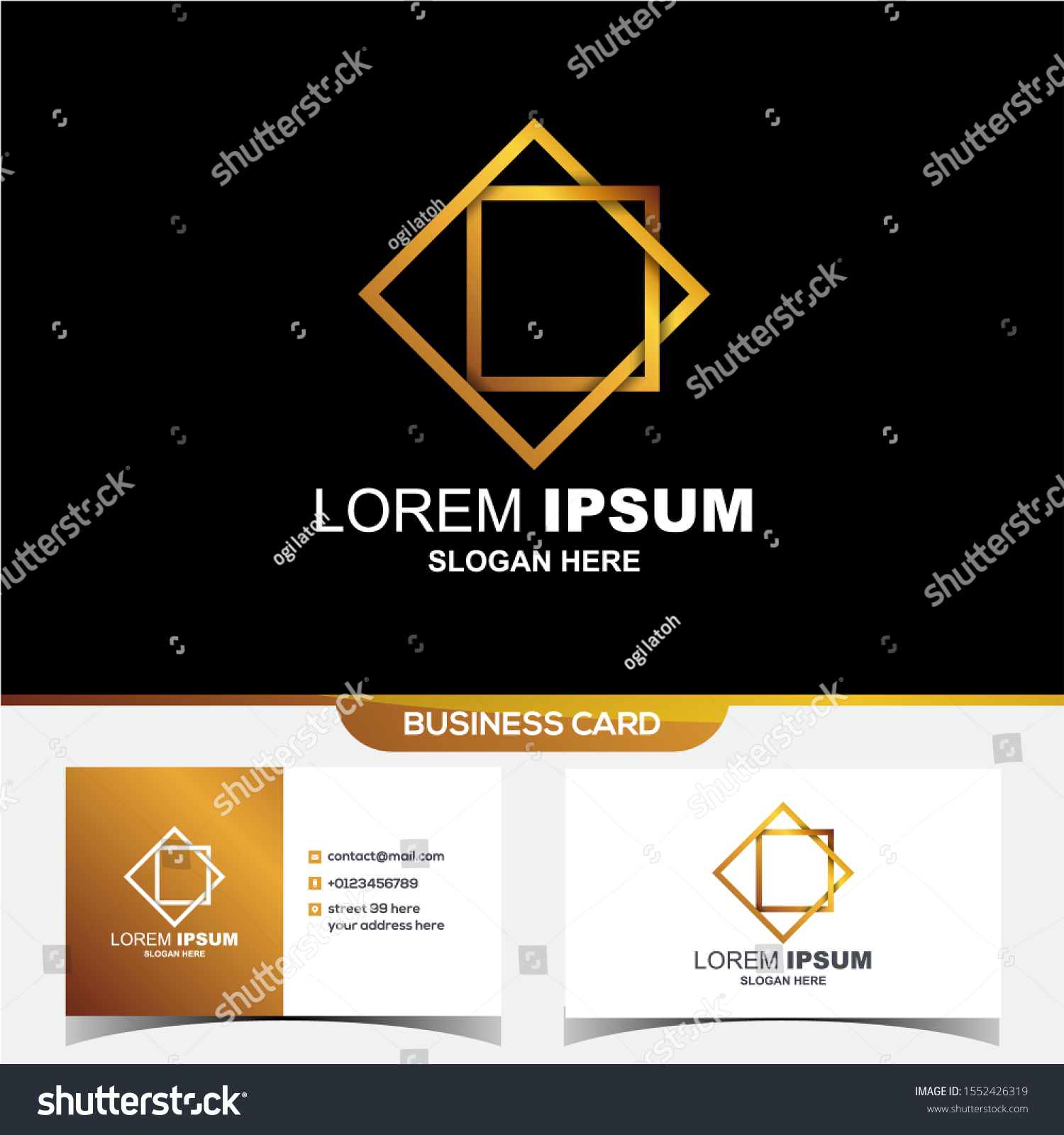 Luxury Square Architecture Logo Design Vector: vector de stock (libre ...