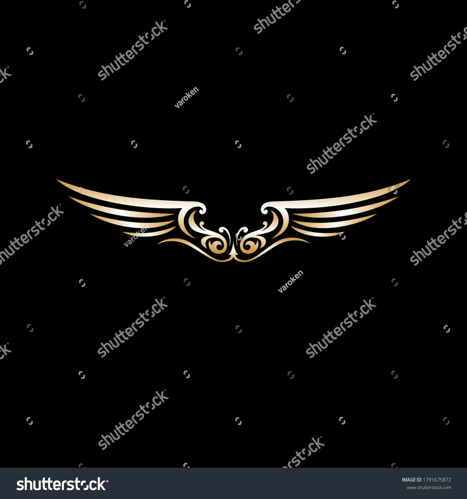 Luxury Wing Vector Elegant Wing Logo Stock Vector (Royalty Free) 1791675872