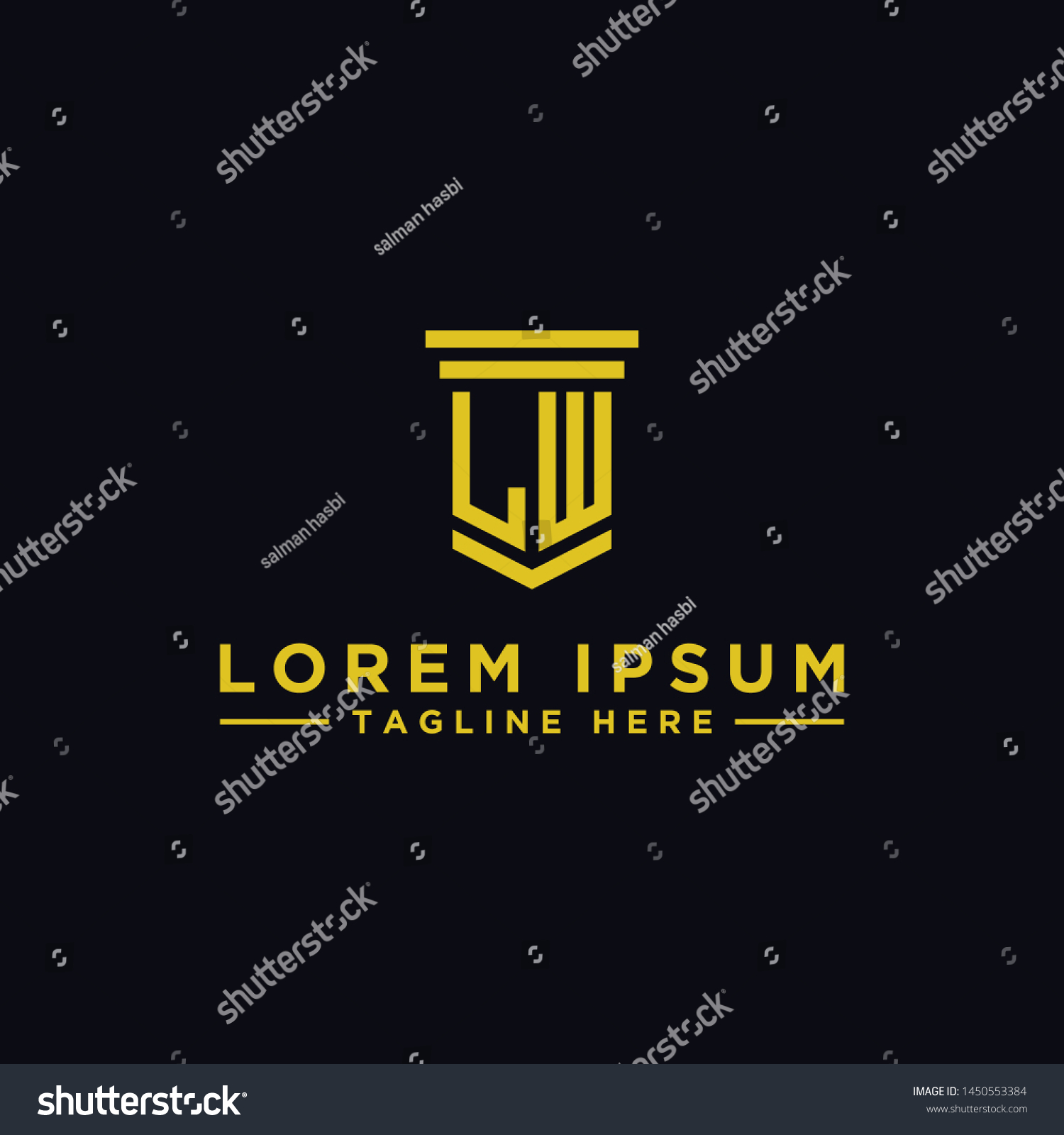 Lw Letters Initial Icons Monogram Vector Stock Vector (Royalty Free ...