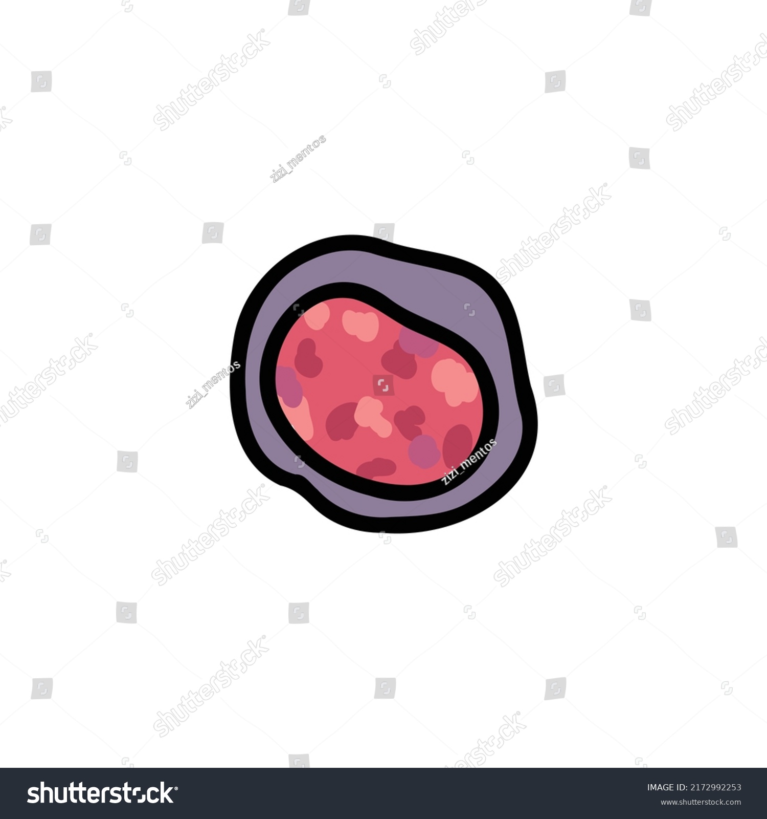 Lymphocyte Doodle Icon Vector Illustration Stock Vector (Royalty Free ...