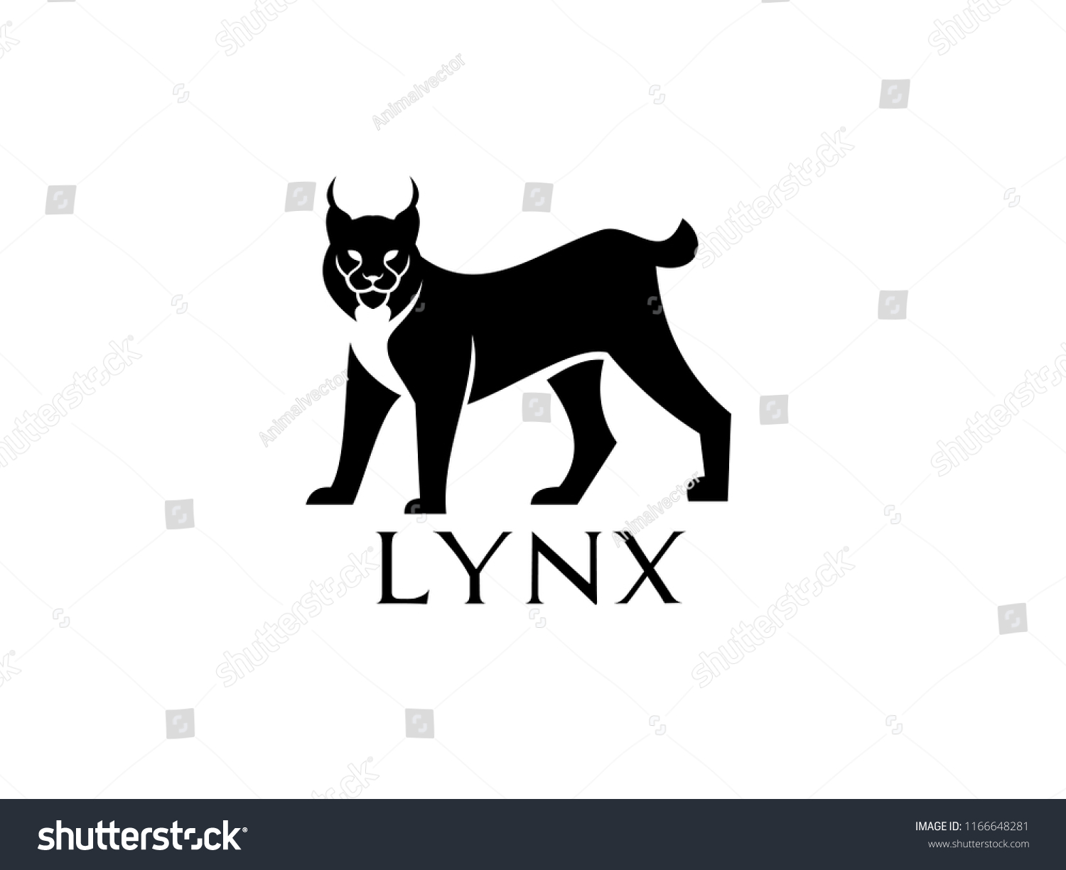 Lynx Logo Icon Designs Stock Vector (Royalty Free) 1166648281 ...