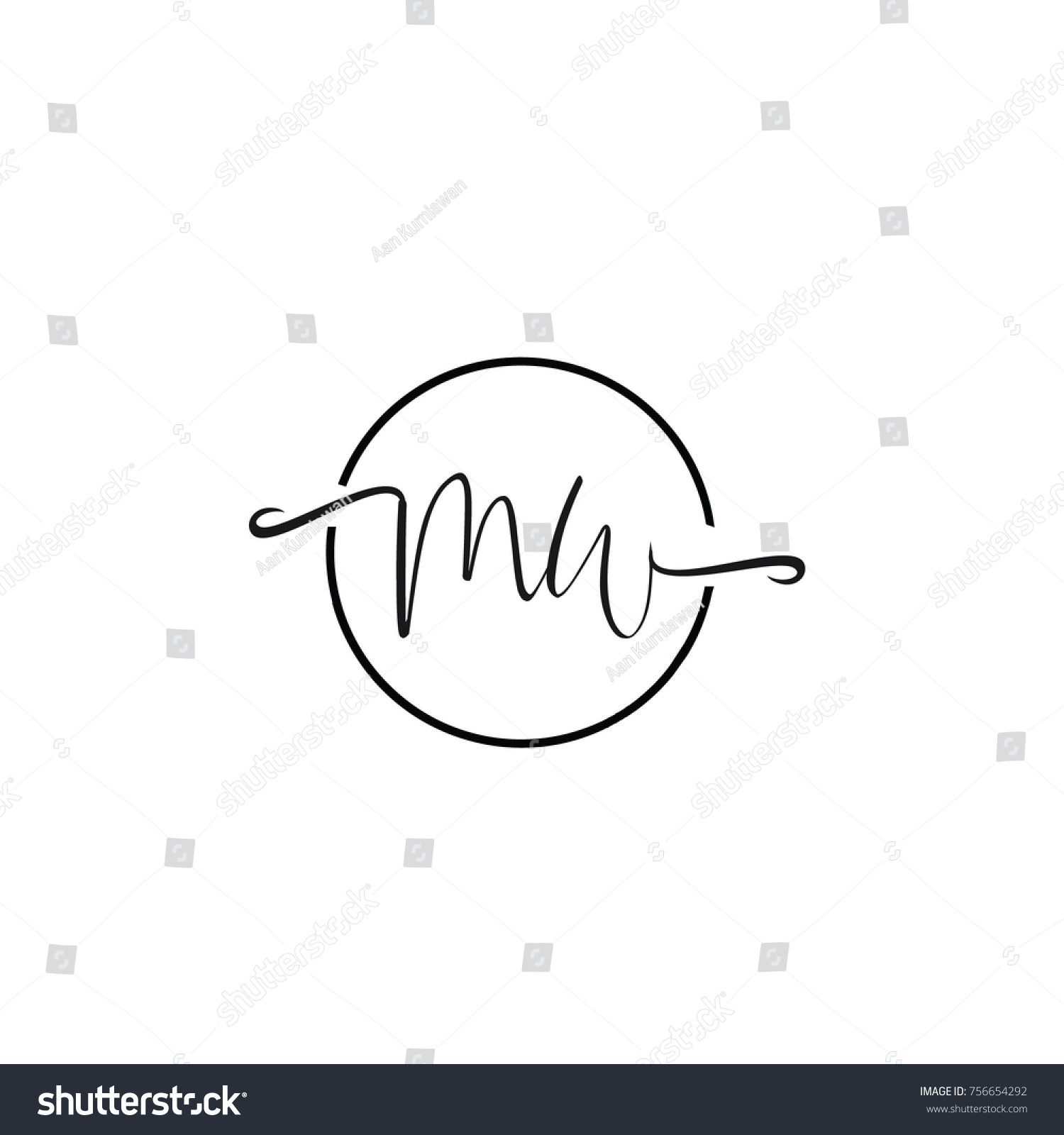 M W Letter Vector Logo Template Stock Vector (Royalty Free) 756654292 ...