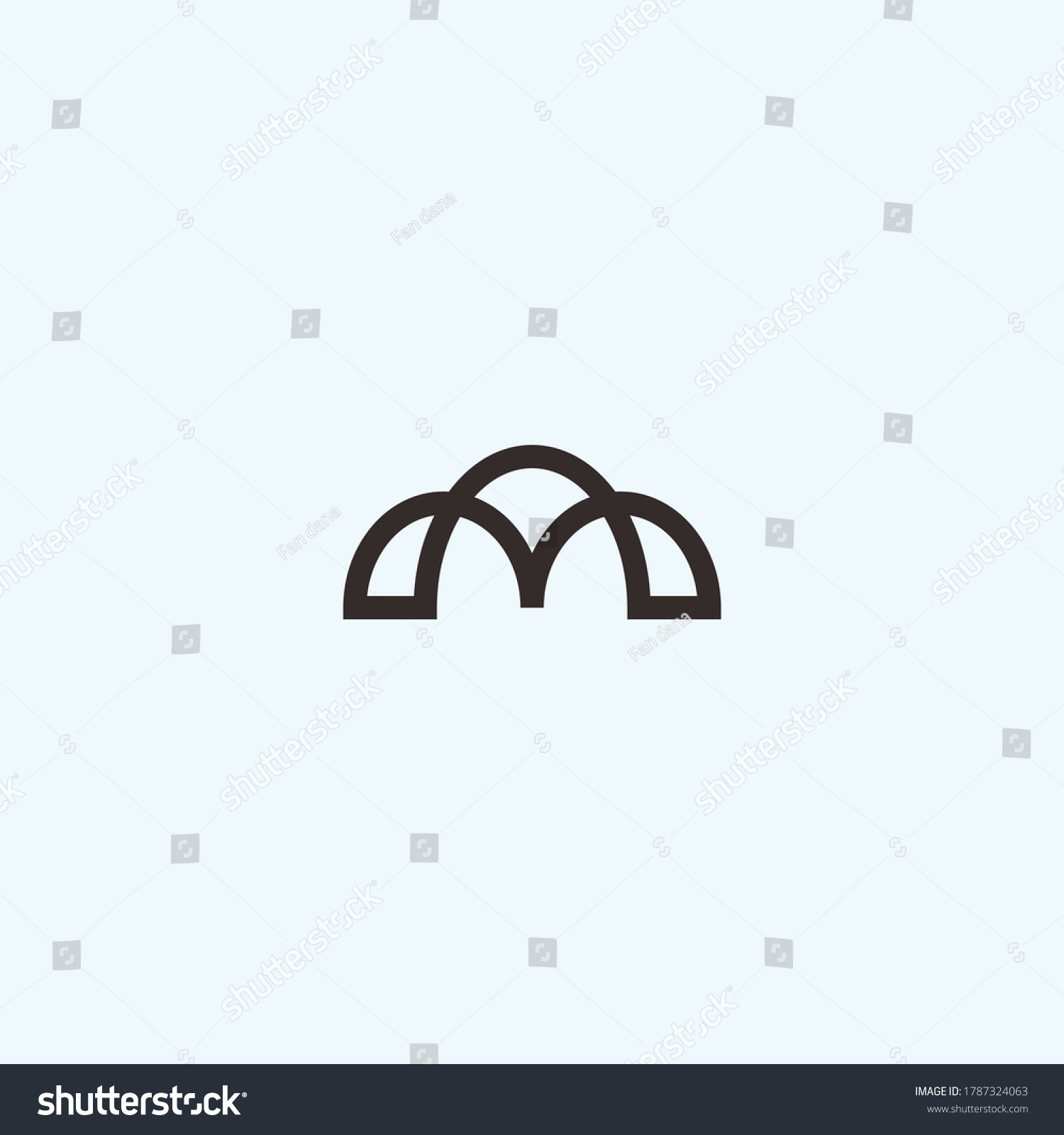 M Bridge Logo Vector Silhouette Icon Stock Vector (Royalty Free) 1787324063