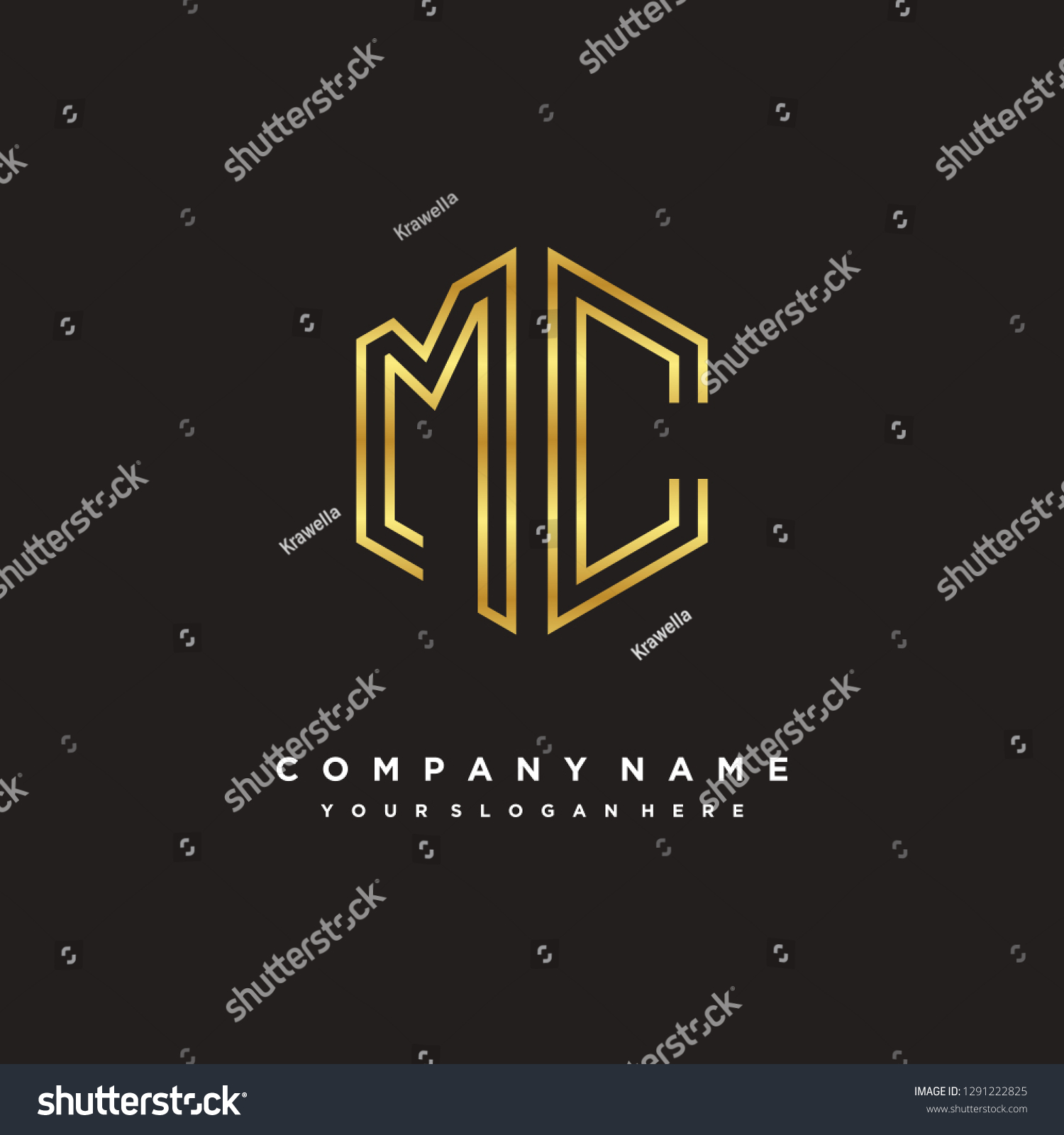 M C Initial Letter Modern Logo Stock Vector (Royalty Free) 1291222825 ...