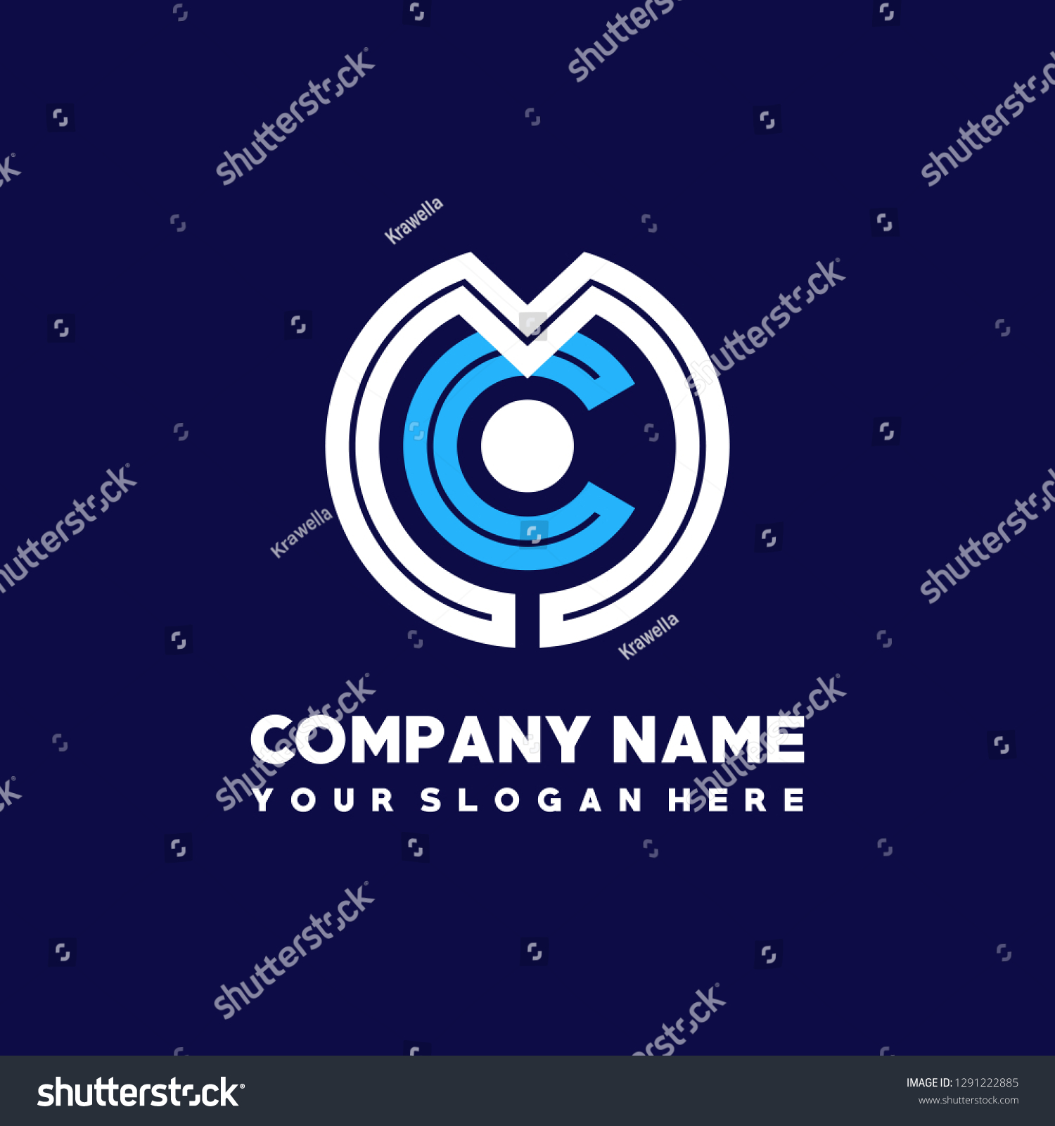 M C Initial Letter Modern Logo Stock Vector (Royalty Free) 1291222885 ...