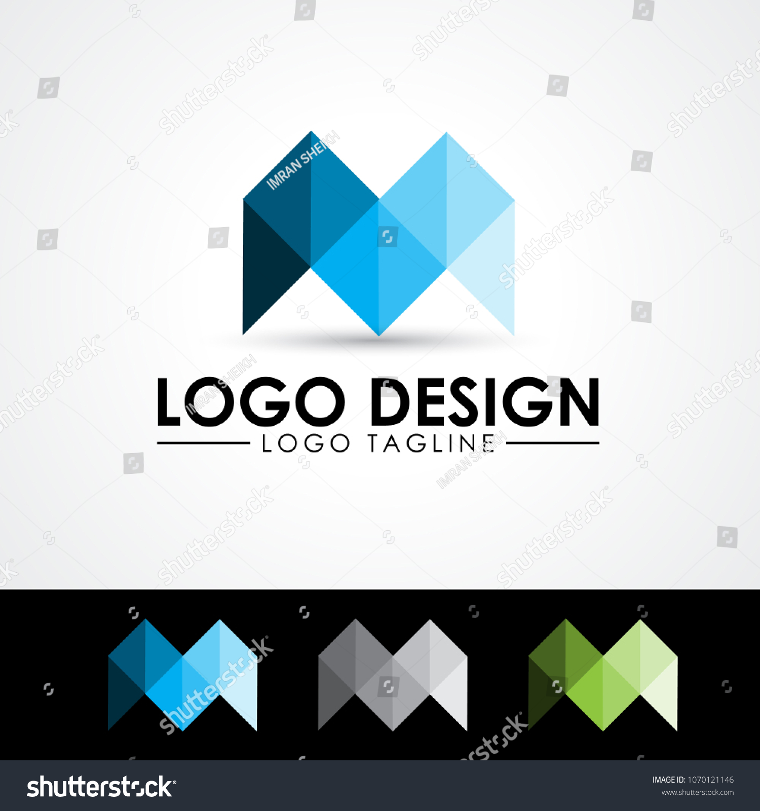 M Color Logo Design Template Vector Stock Vector (Royalty Free ...