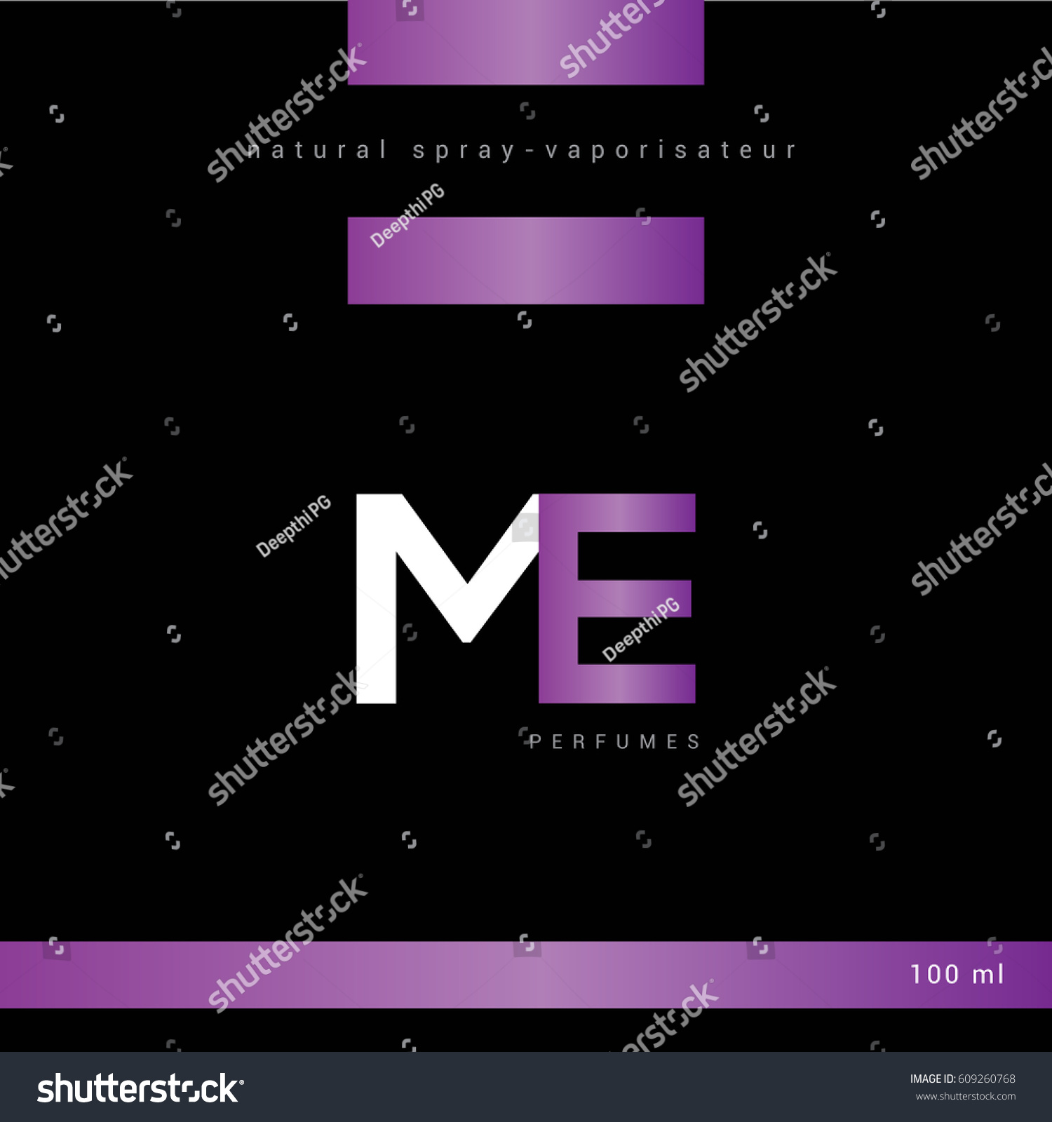 M E Letter Logo Vector Packaging Stock Vector (Royalty Free) 609260768