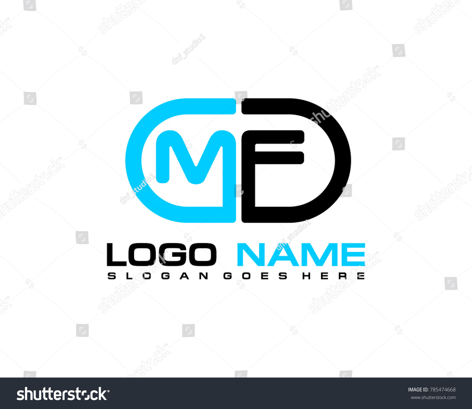 M F Initial Logo Template Vexctor Stock Vector (Royalty Free) 785474668 ...
