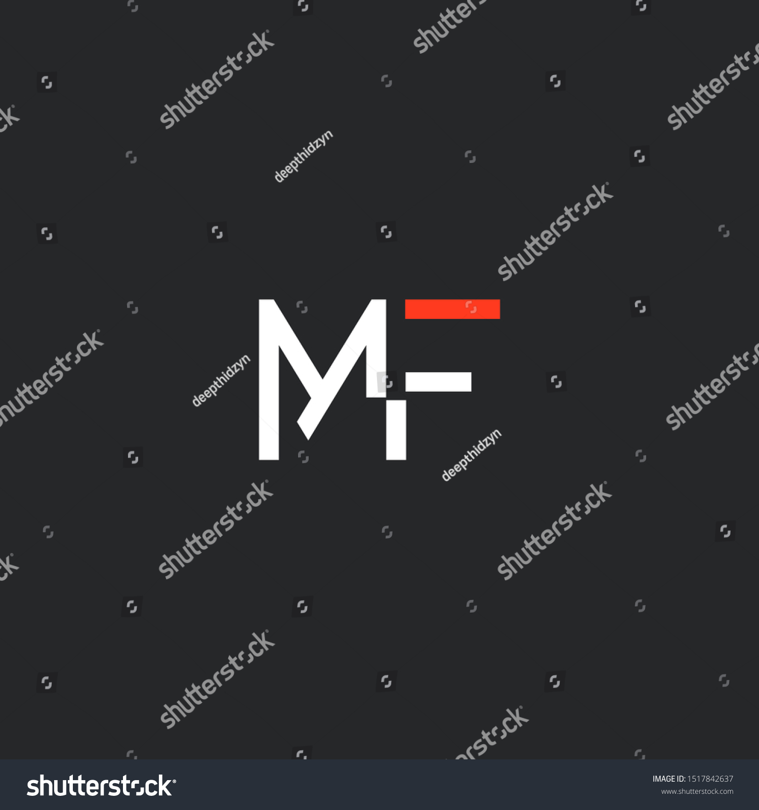 M F Joint Logo Design Vector Stock Vector (Royalty Free) 1517842637 ...