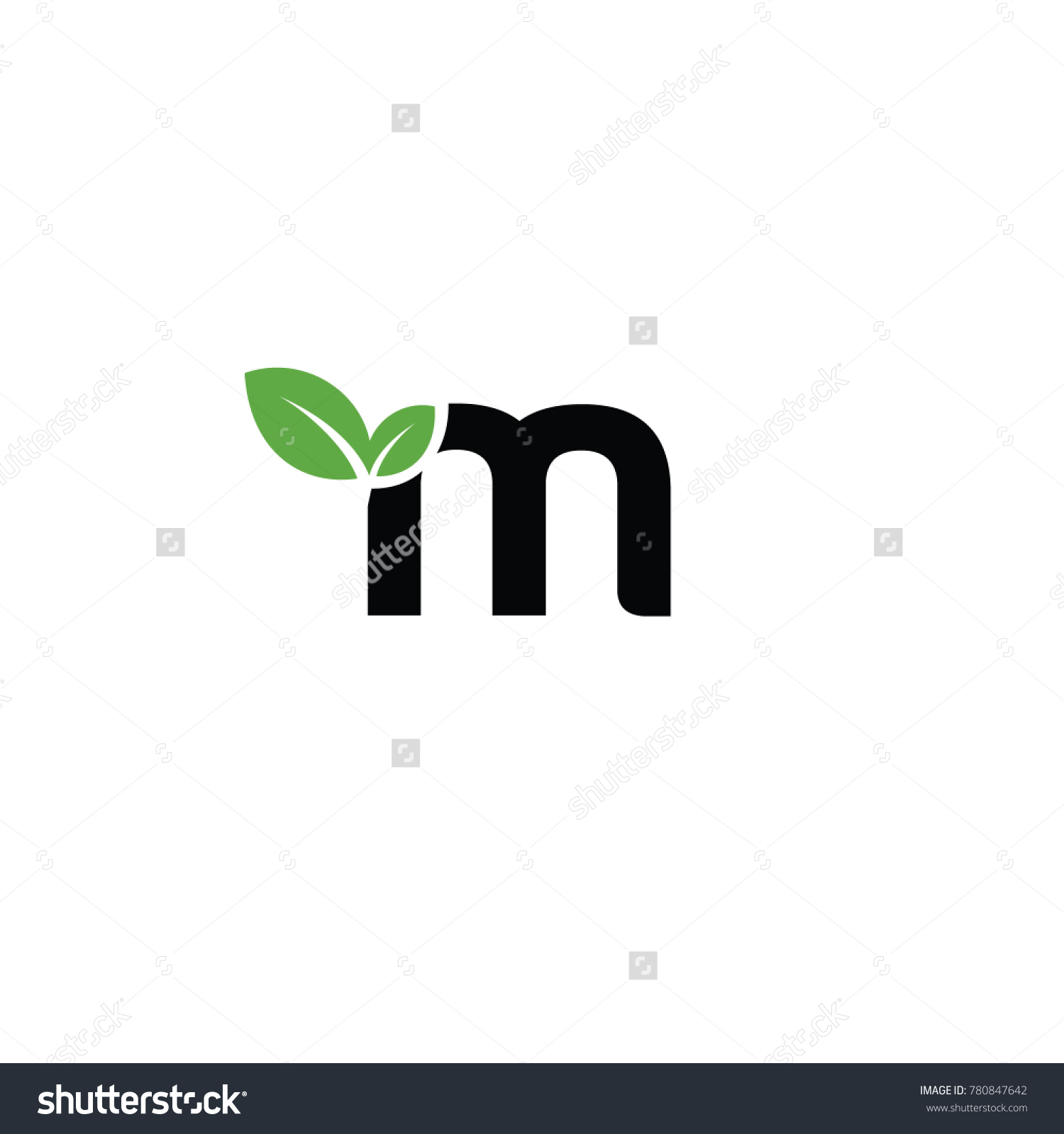 M Font Logo Leaf Vector Logo Stock Vector (Royalty Free) 780847642 ...