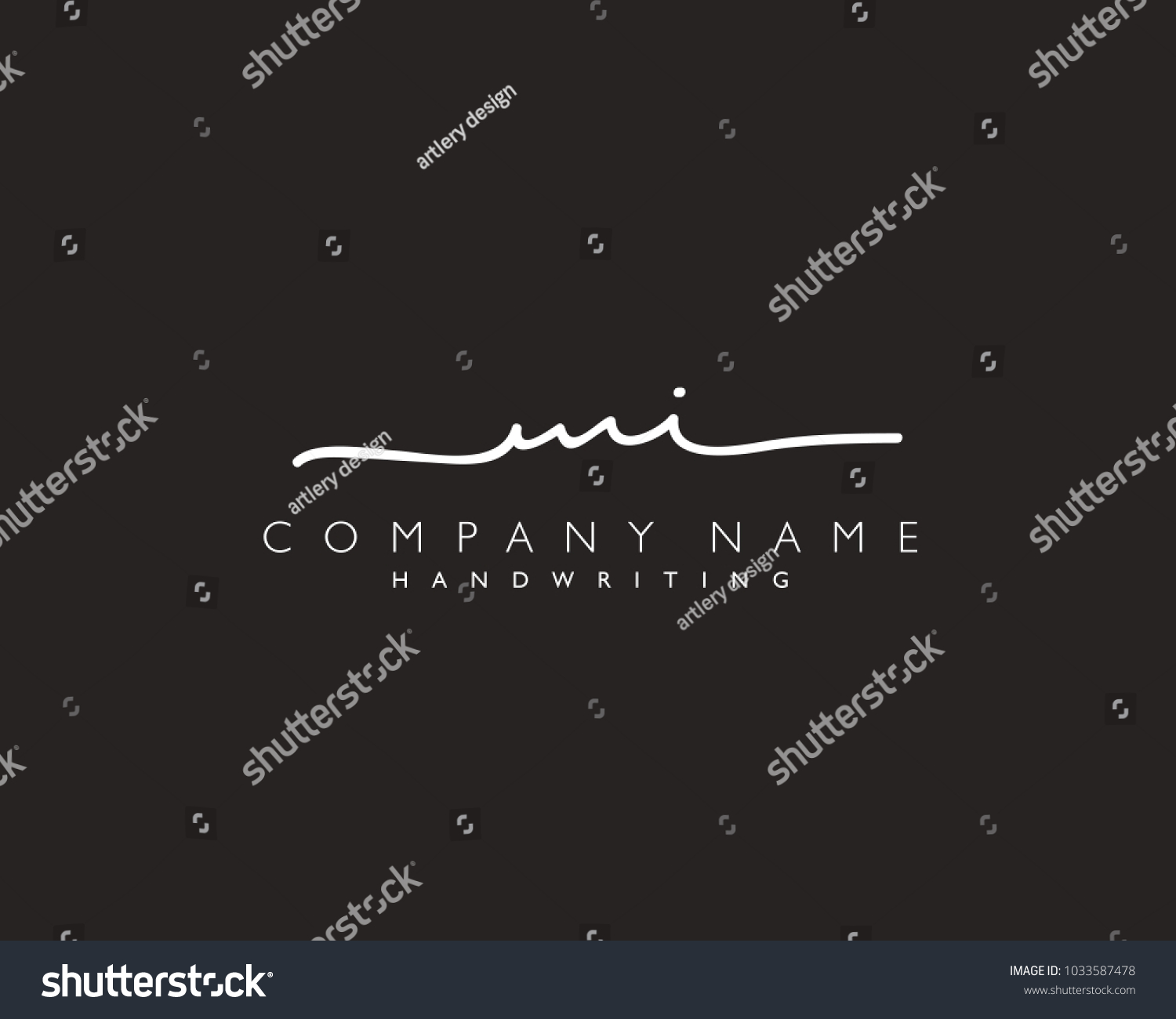 M Initial Handwriting Logo Stock Vector (Royalty Free) 1033587478 ...