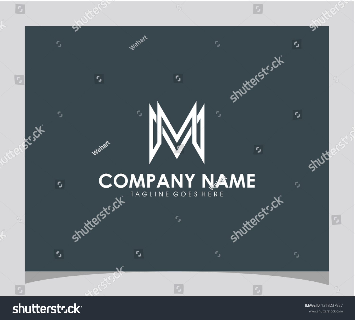 M Initial Icon Logo Design Eps Stock Vector (Royalty Free) 1213237927