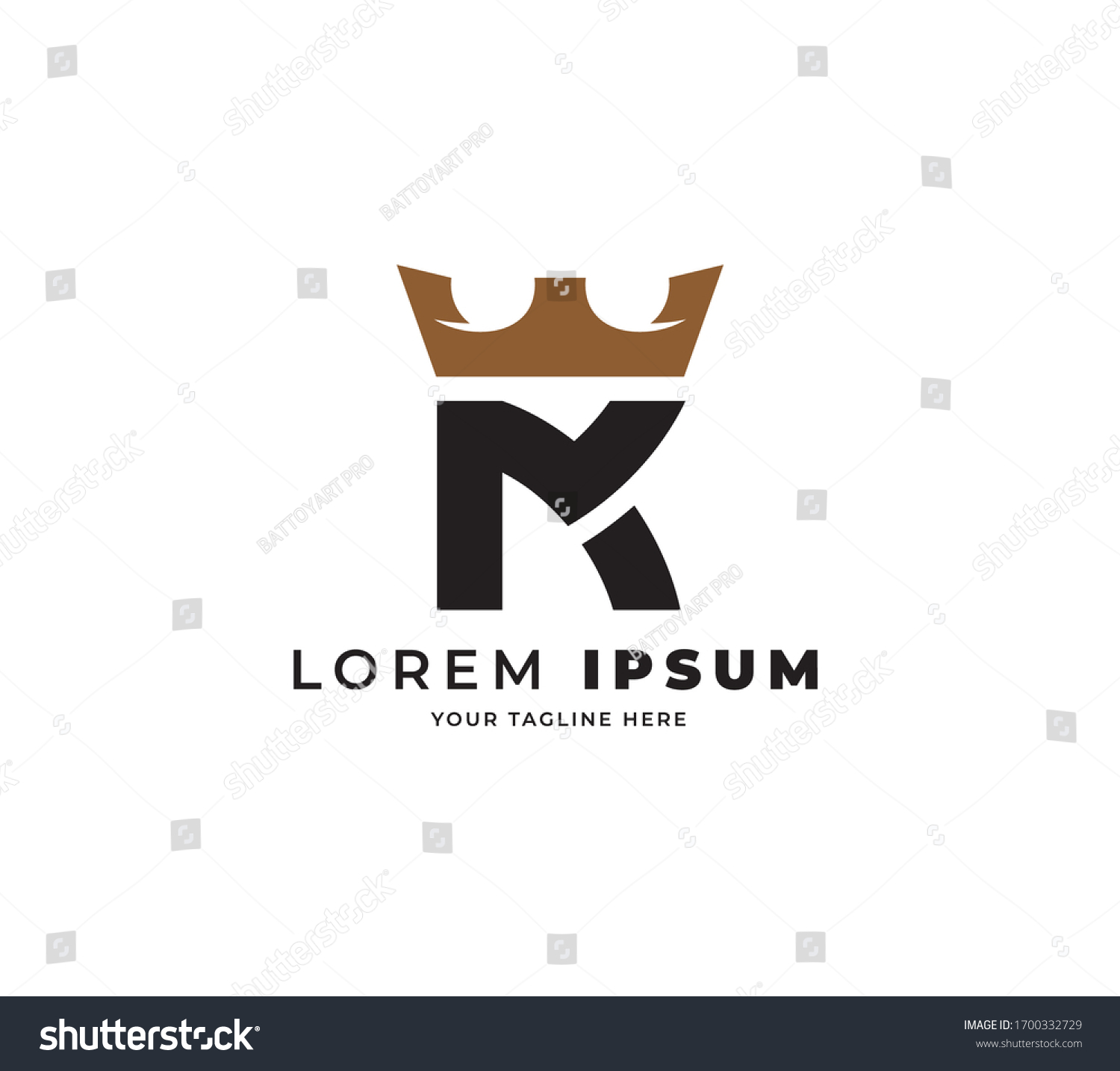 M K Crown Logo Design Vector Stock Vector (Royalty Free) 1700332729 ...