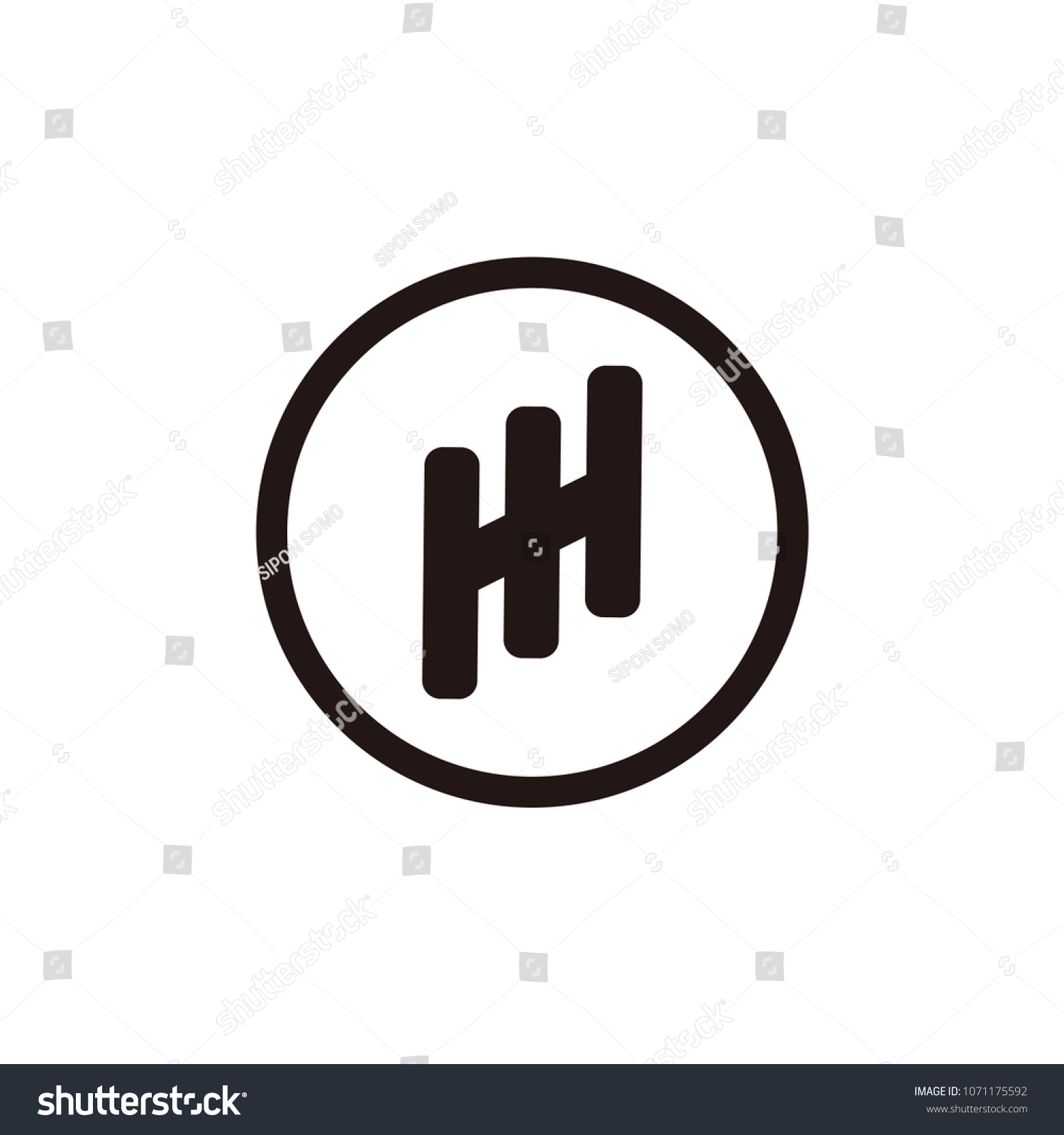 M Letter On Ring Vector Logo Stock Vector (Royalty Free) 1071175592 ...