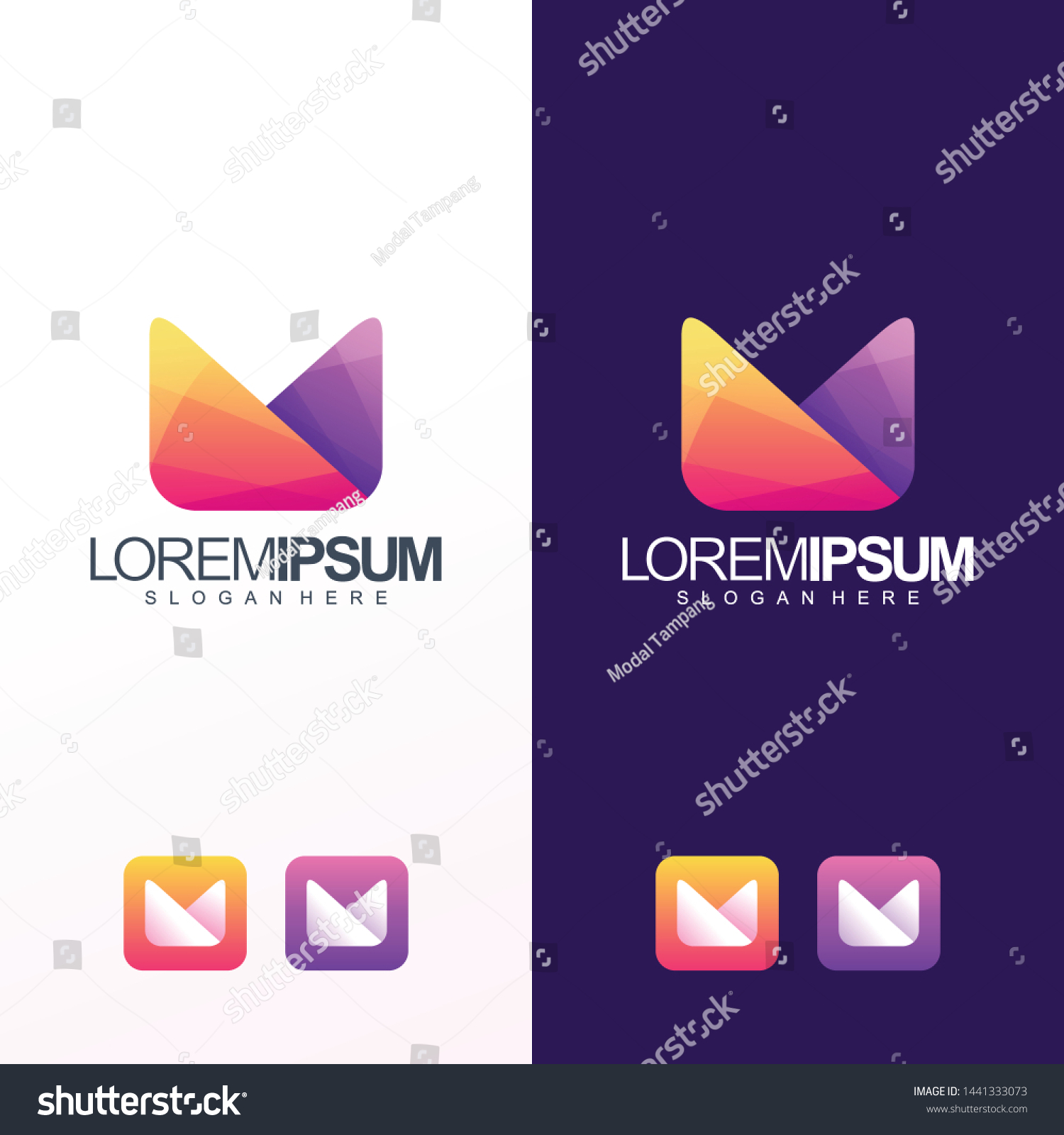 M Logo Design Vector Illustration Stock Vector (Royalty Free ...
