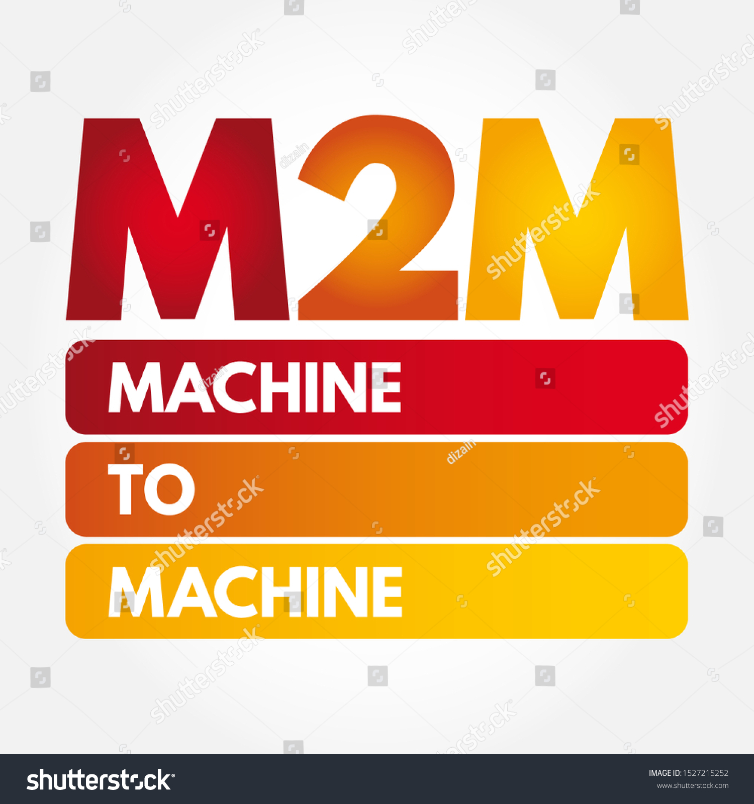 M2m Machine Machine Acronym Technology Concept Stock Vector (Royalty ...