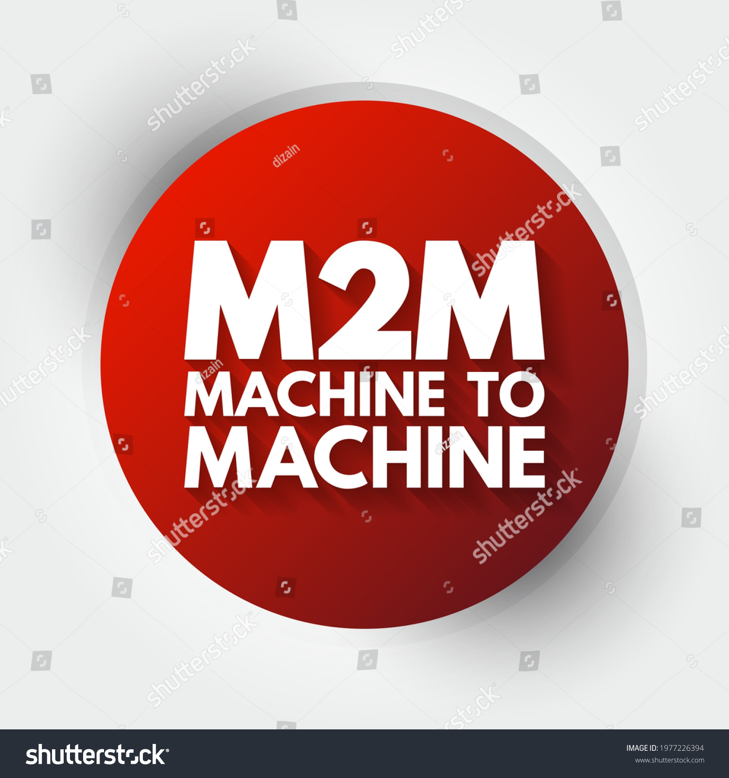 M2m Machine Machine Acronym Technology Concept Stock Vector (Royalty ...