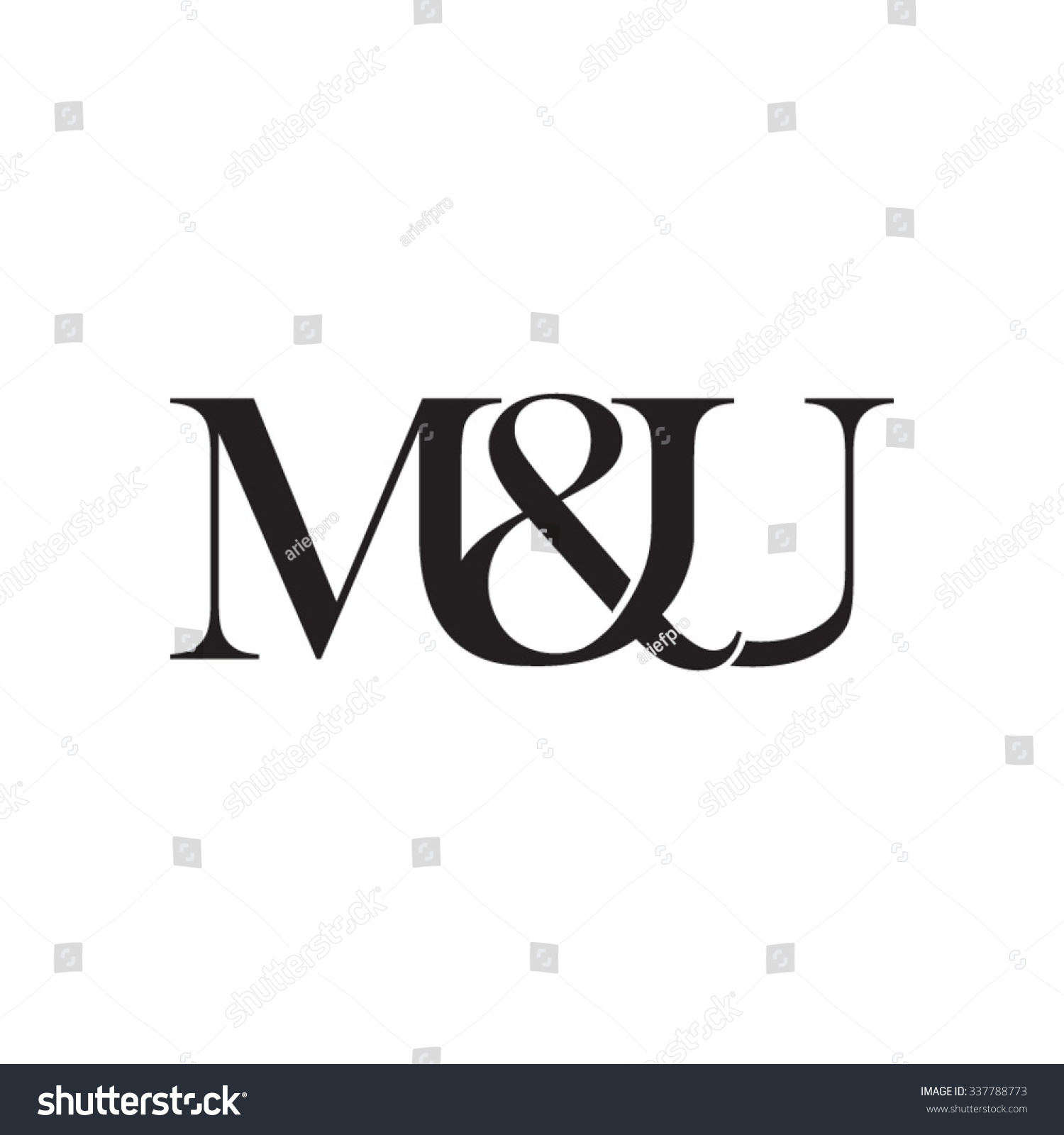 Mu Initial Logo Ampersand Monogram Logo Stock Vector (Royalty Free ...