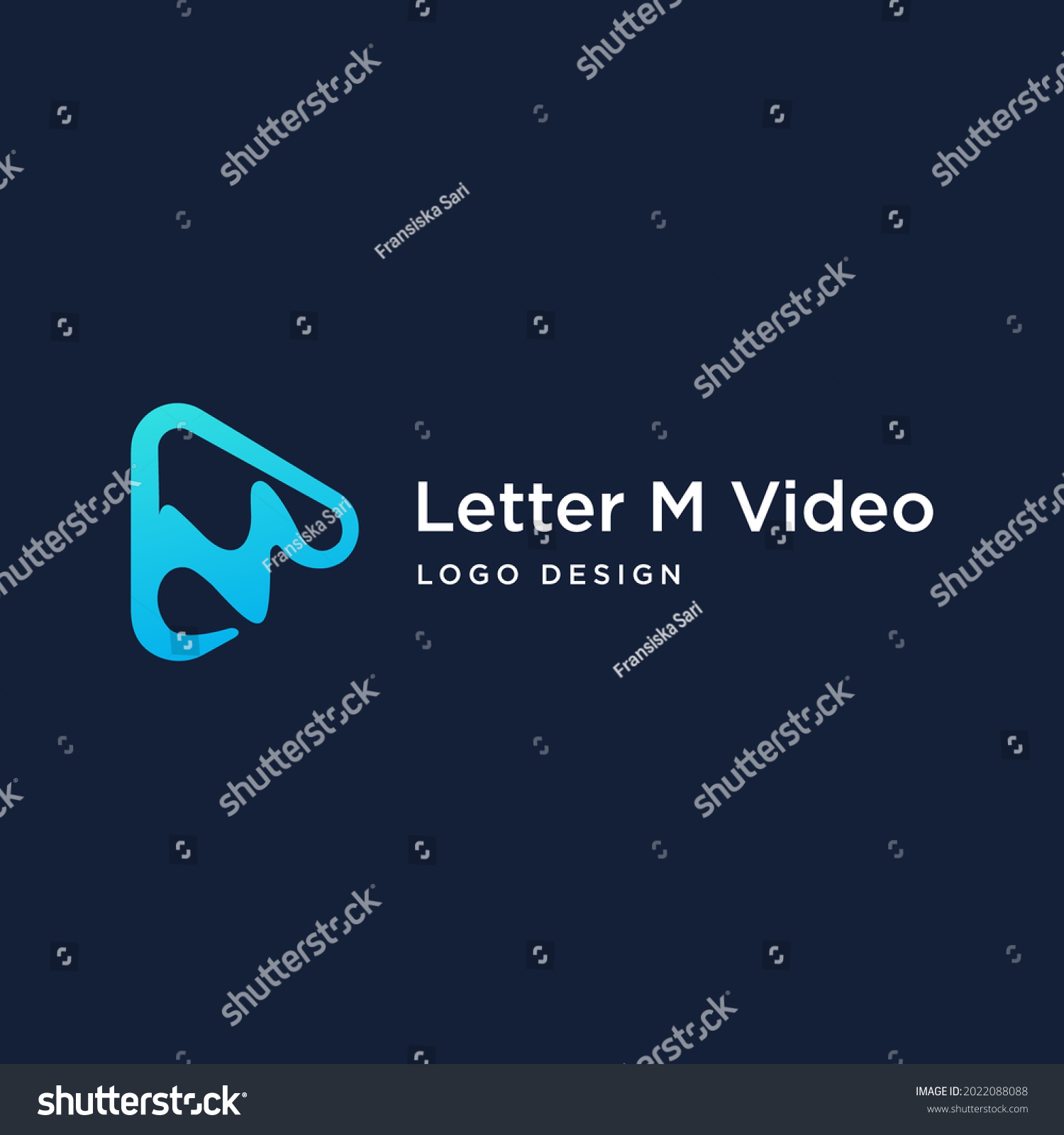 M Video Logo Design Vector Stock Vector (Royalty Free) 2022088088 ...