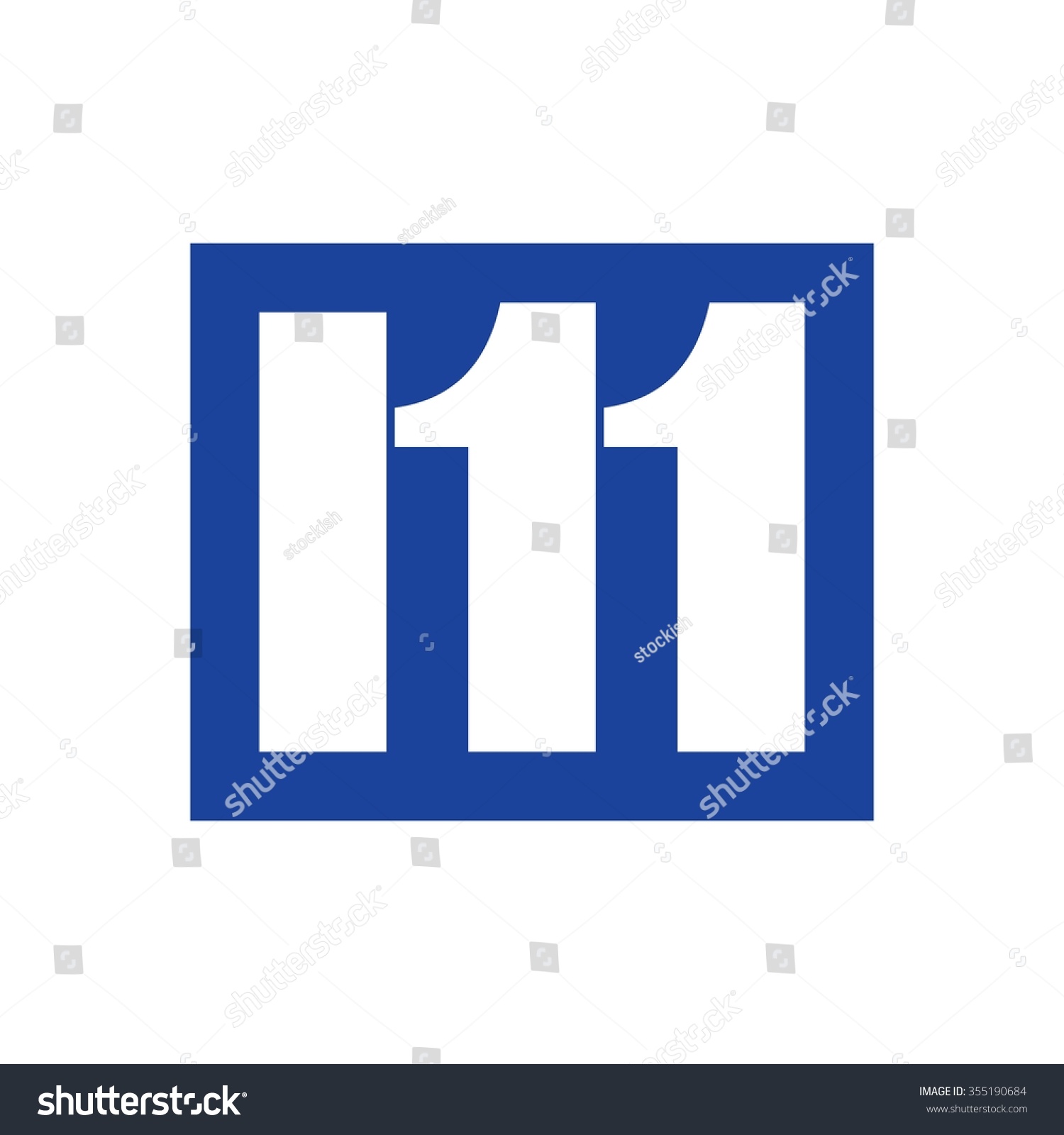 M Eleven Number Logo Vector Stock Vector (Royalty Free) 355190684 ...