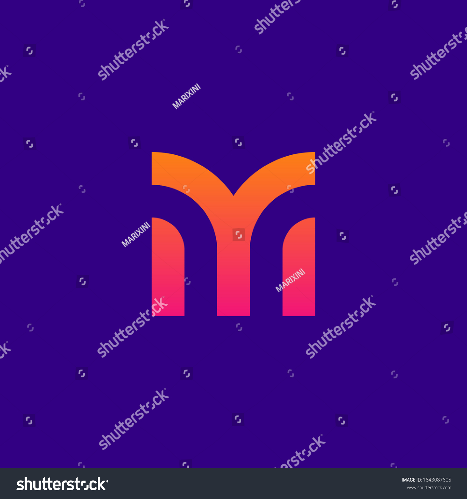 M Y Monogram Logo Gradient Stock Vector (Royalty Free) 1643087605 ...