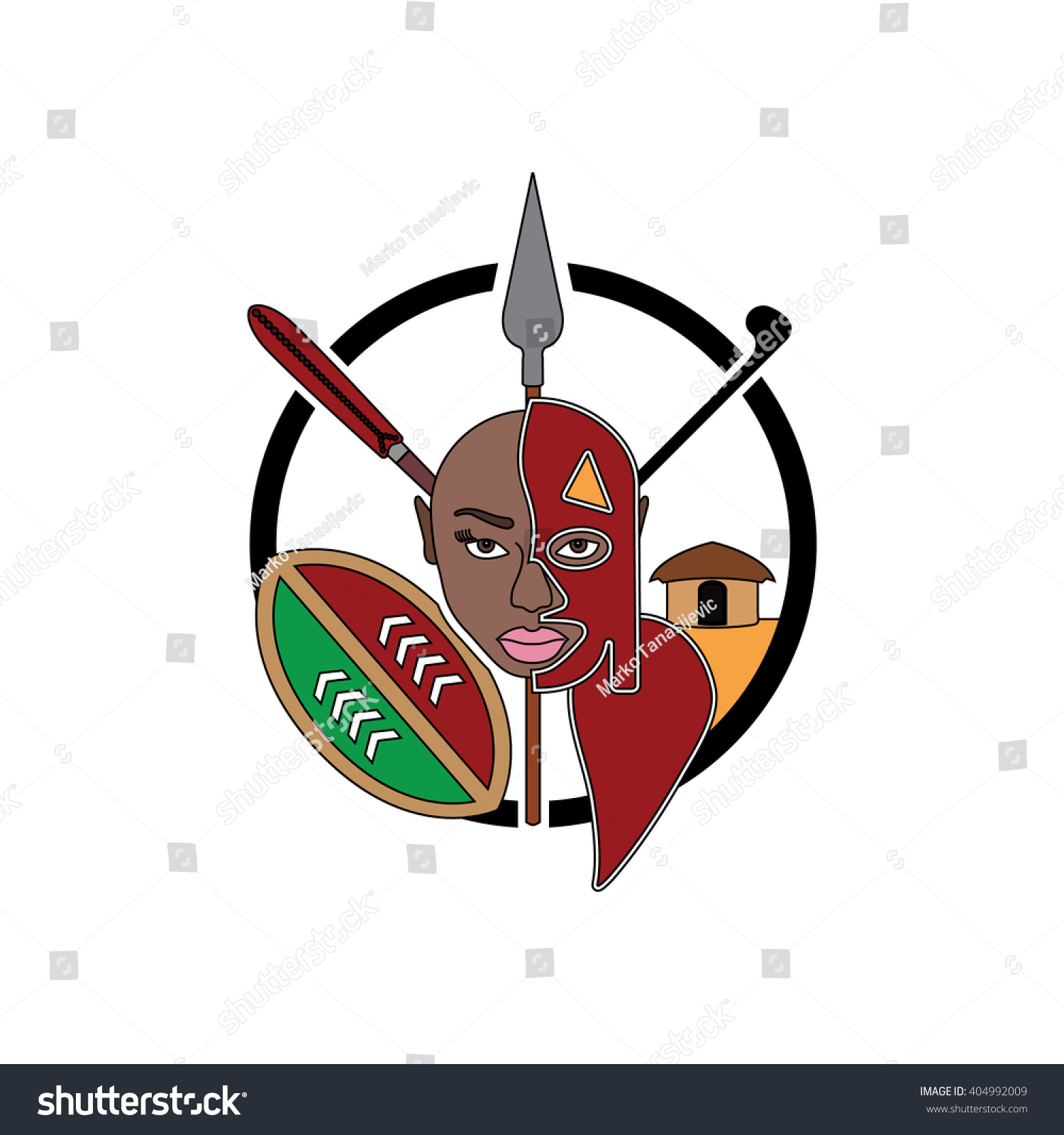 Maasai Tribe Sign Stock Vector (Royalty Free) 404992009 | Shutterstock