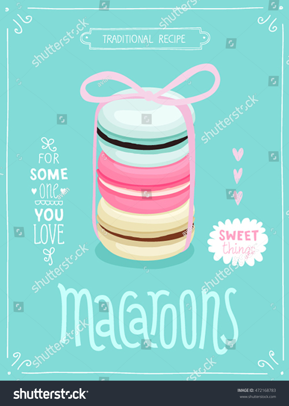 Macaroons Poster Template Your Design Vector Stock Vector (Royalty Free ...