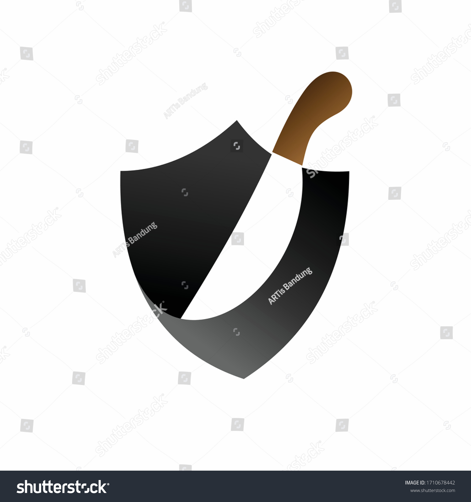 Machete Vector Logo Shield Template Vector: เวกเตอร์สต็อก (ปลอดค่า ...