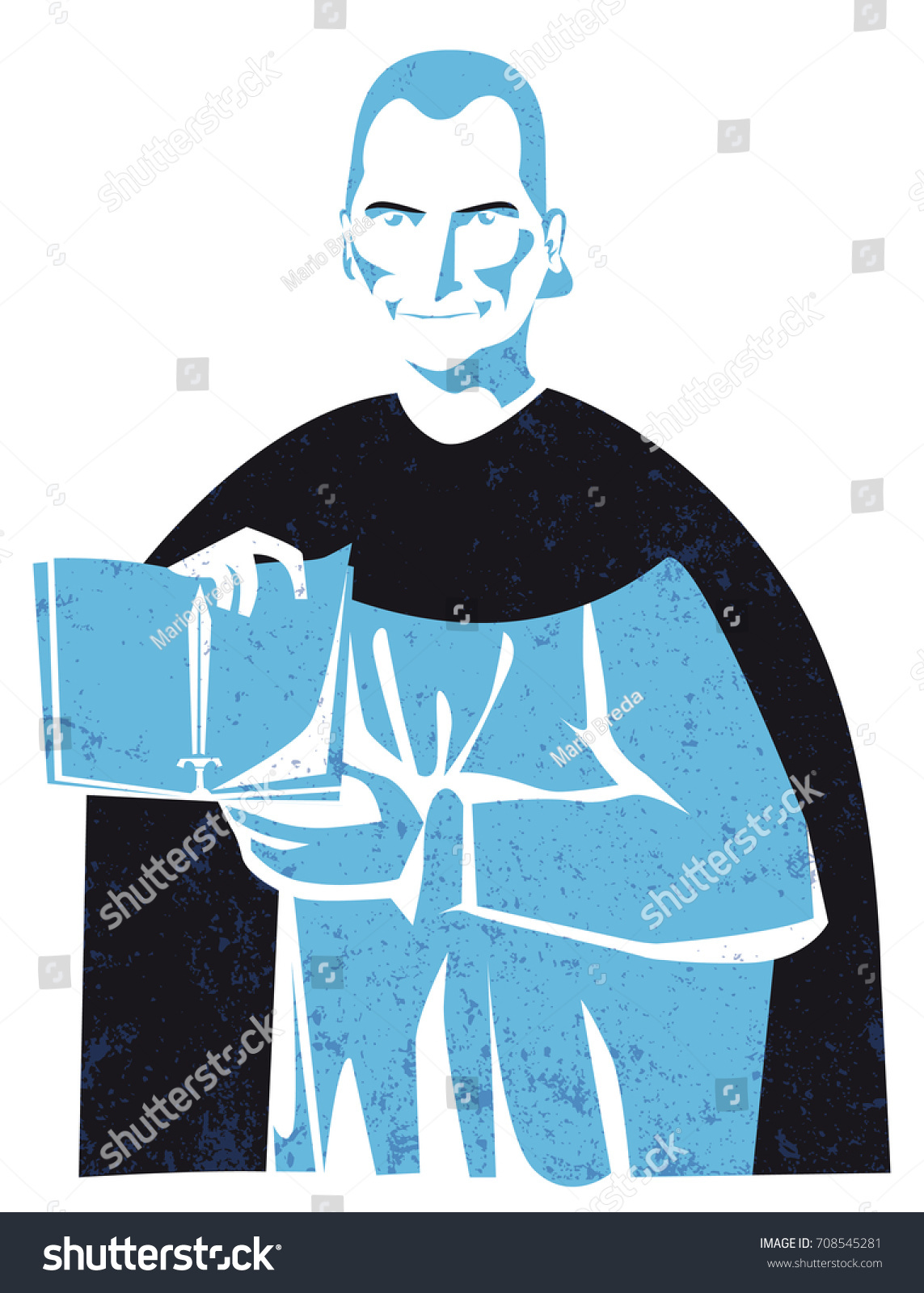 Machiavelli Vector Illustration Stock Vector (Royalty Free) 708545281