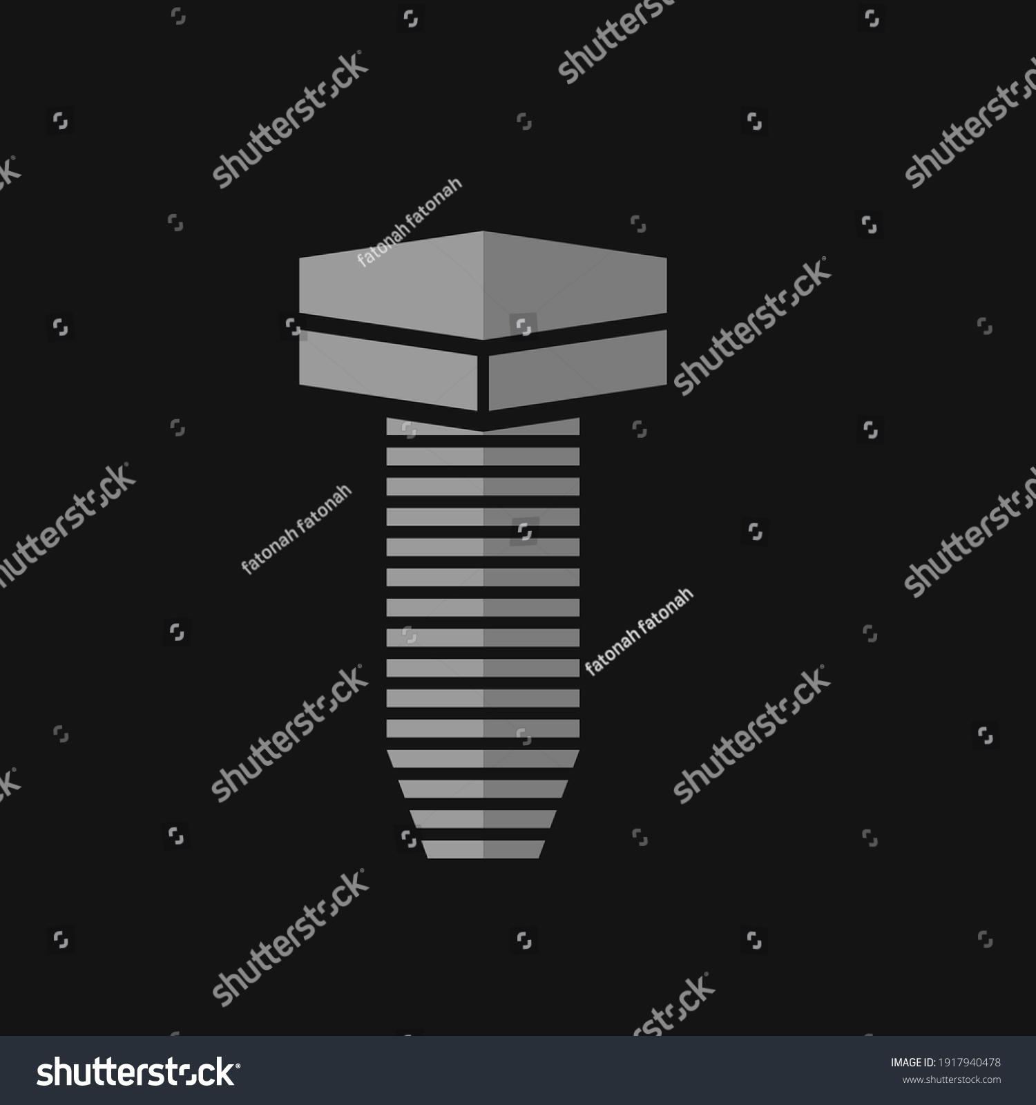 Machine Bolts Logo Design Vector Stock Vector (Royalty Free) 1917940478